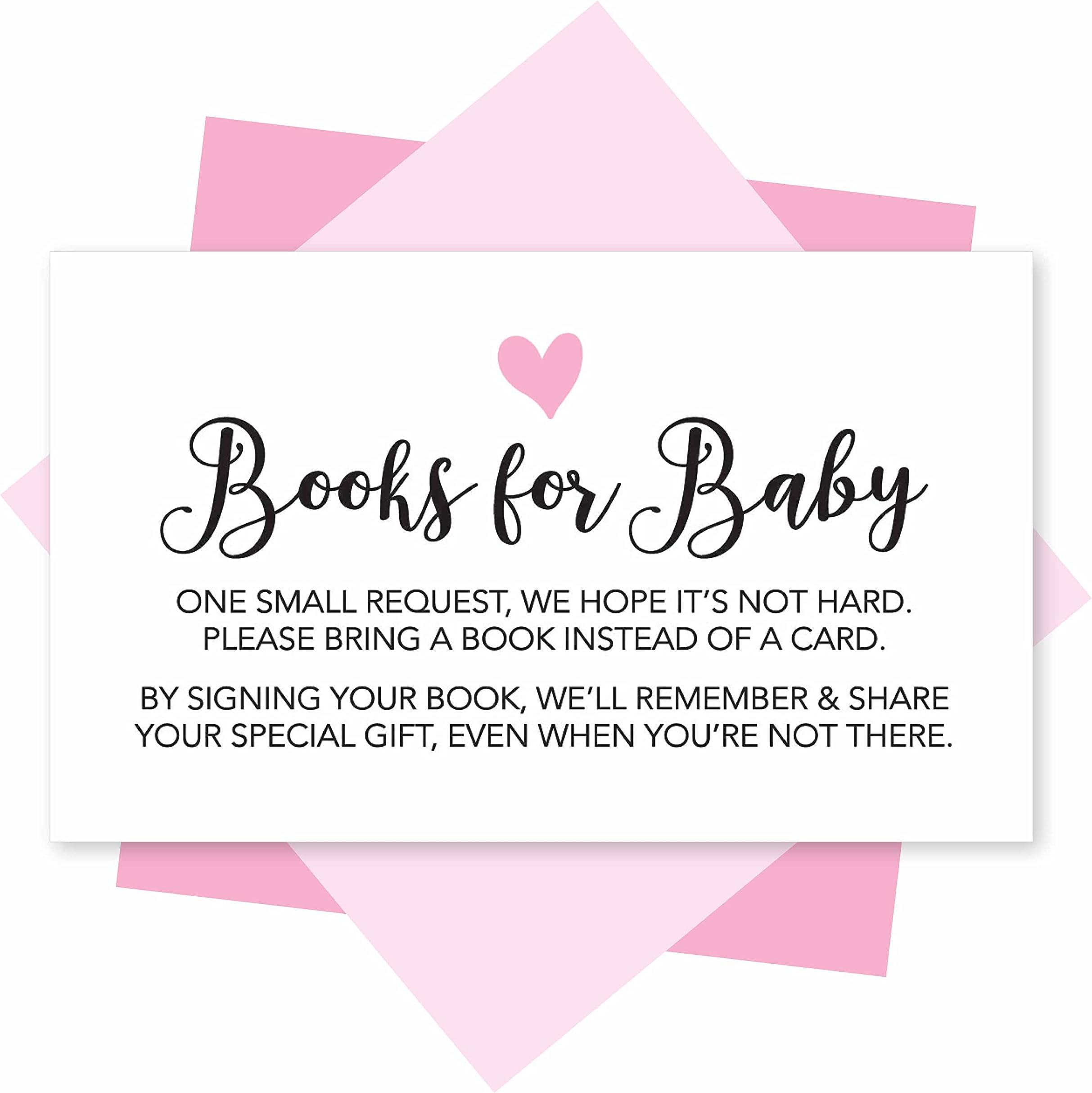 Amazon.com : Bring a Book Invitation Baby Shower Book Request, Elegant ...
