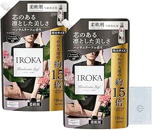 Amazon | 【オリジナルレジ袋1枚付】(まとめ買い) IROKA ハンサムリーフの香り 710ml x 2袋セット 柔軟剤 詰め替え用 イロカ 大サイズ お試し | ノーブランド品 ...