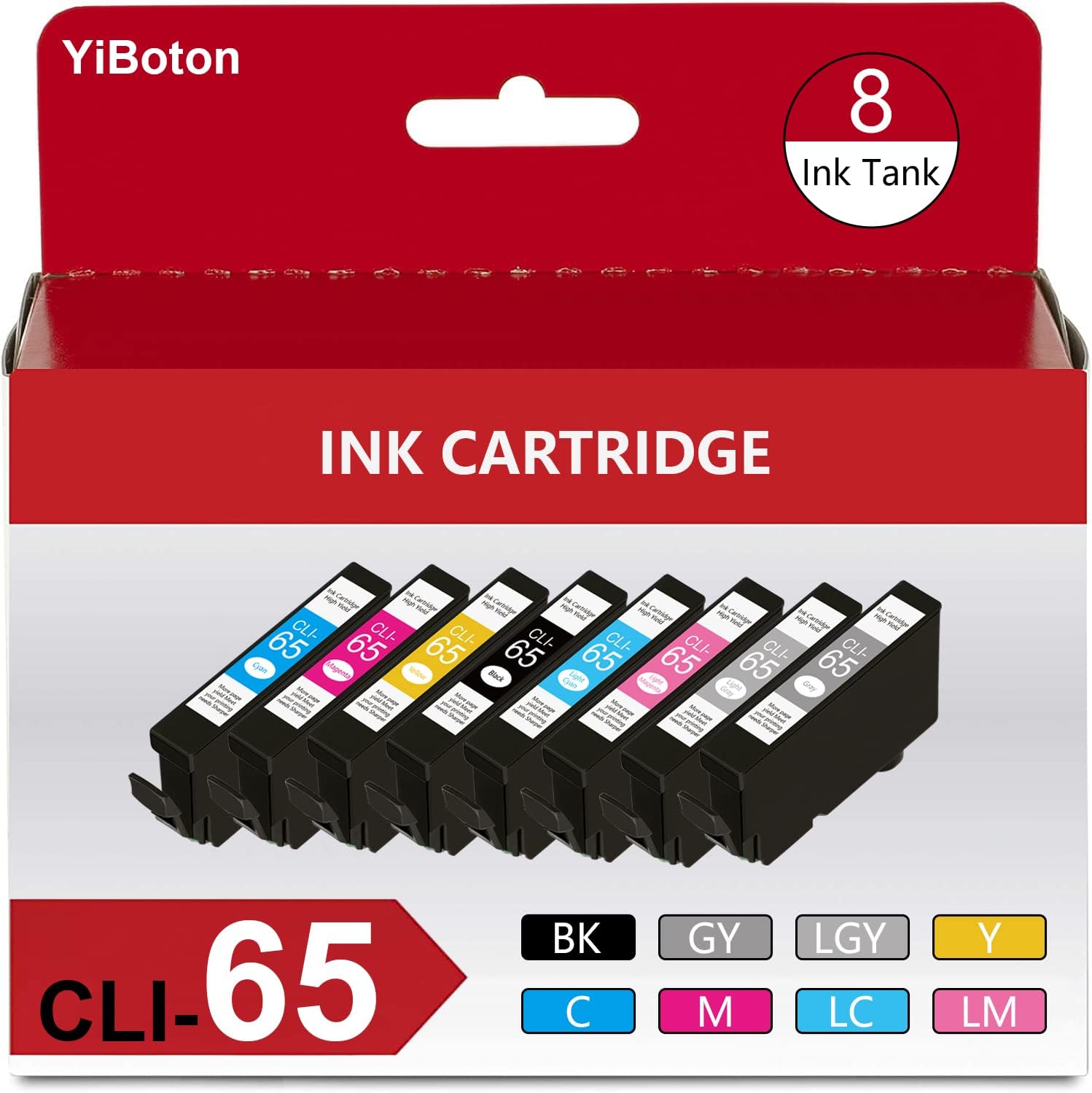 Amazon.com: YiBoton Cli-65 Cli65 Ink Cartridges Replacement for Pixma ...