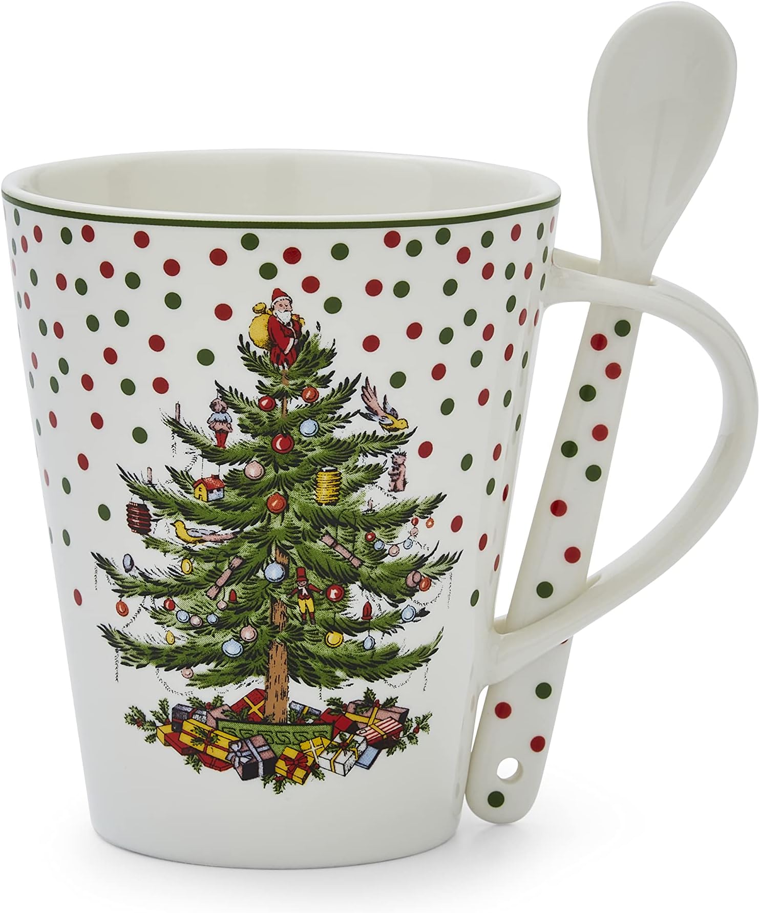 Amazon.com: Spode Christmas Tree Peppermint Mug and Coaster, Set of 2 ...
