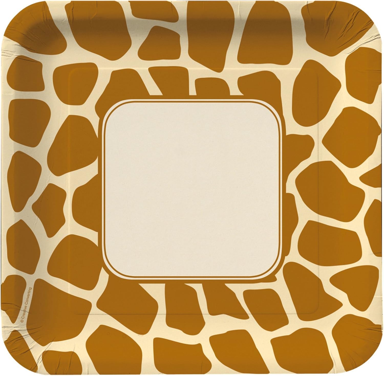 Amazon.com: Creative Converting Animal Print Giraffe Square Dinner ...