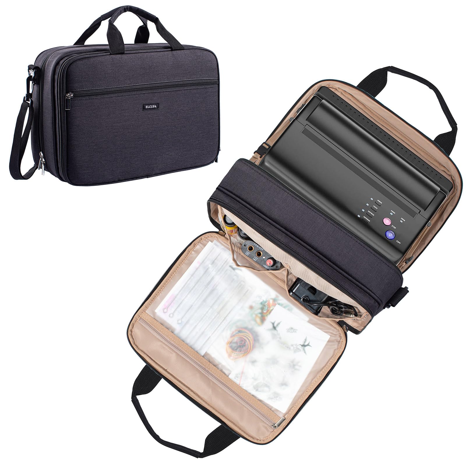 Amazon.com: ELCUPA Tattoo Carrying Case-Tattoo Supplies Organizer ...