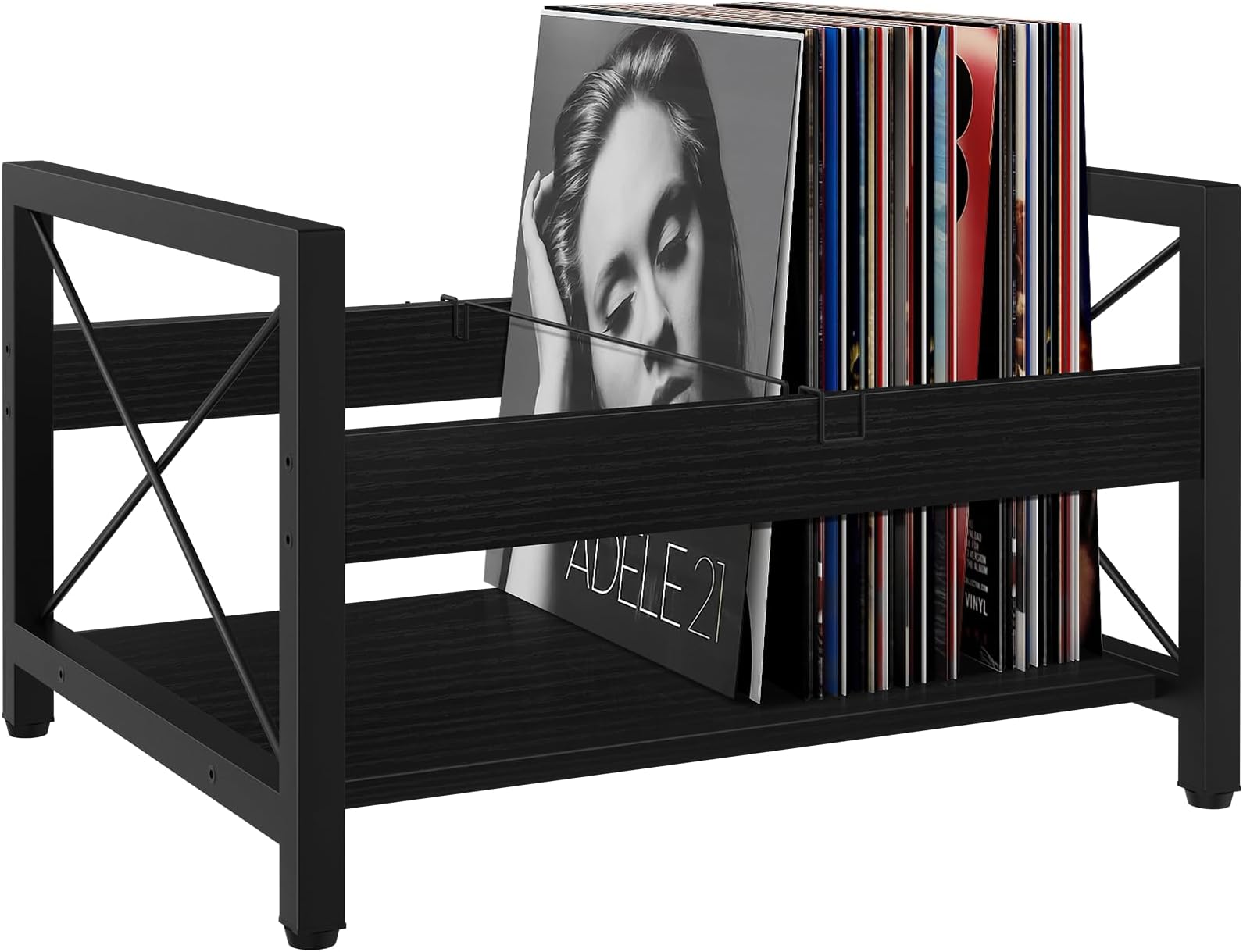 Amazon.com: Playboda Metal Vinyl Record Storage Crate with Wheels ...