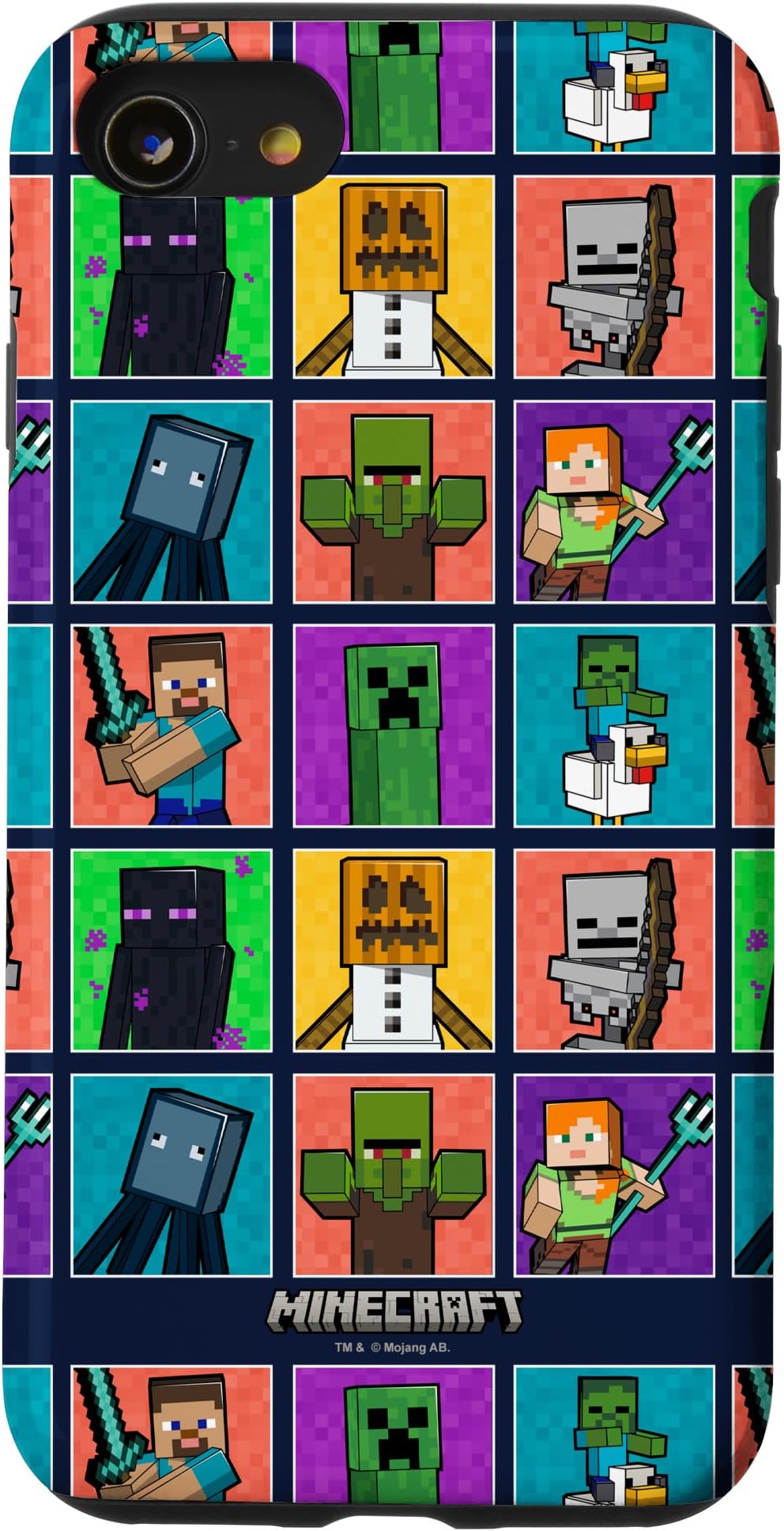 Amazon.com: iPhone SE (2020) / 7 / 8 Minecraft Group Shot Colored Box ...