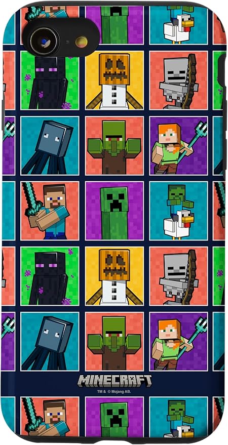 Amazon.com: iPhone SE (2020) / 7 / 8 Minecraft Group Shot Colored Box ...