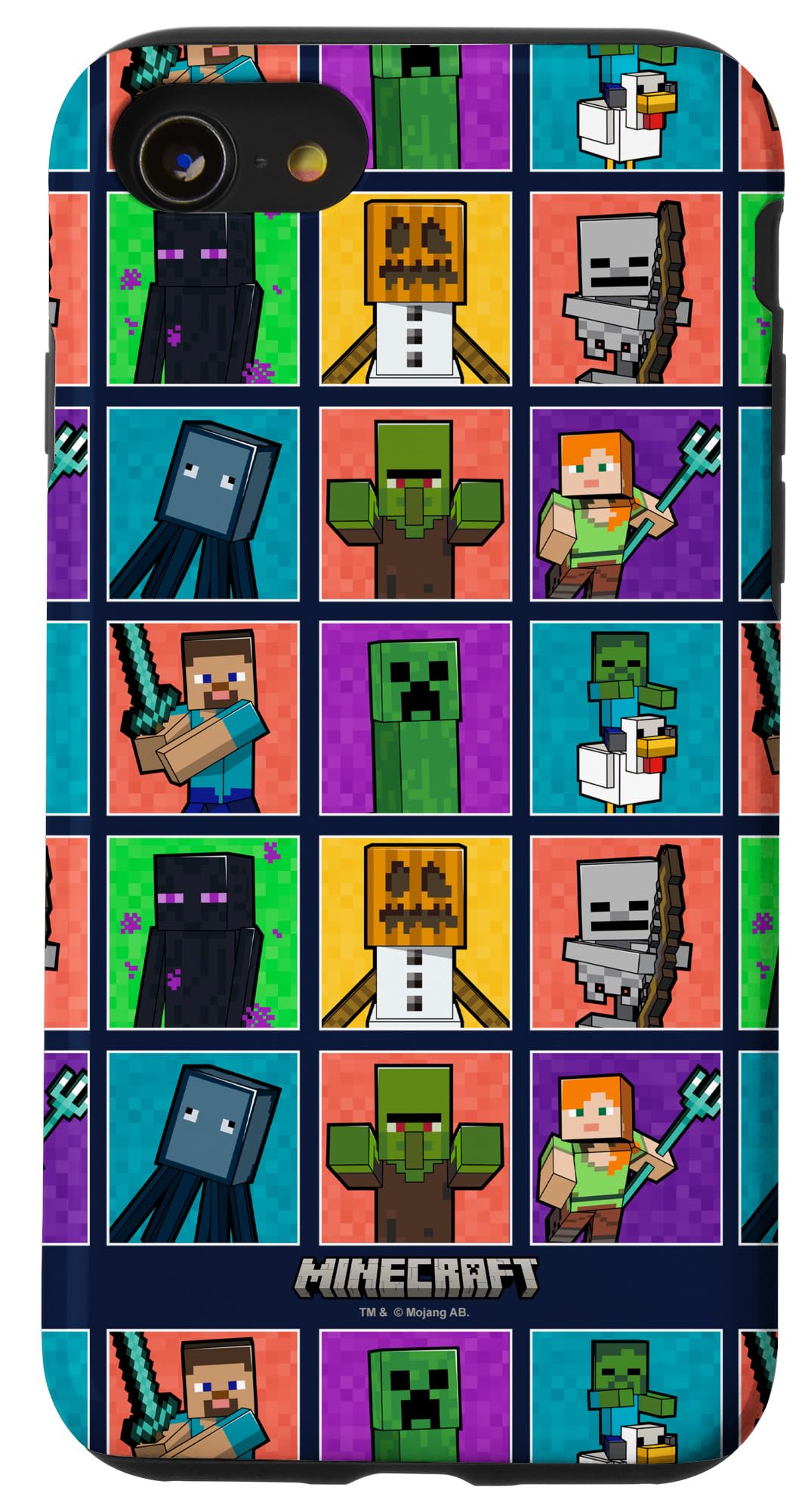 Amazon.com: iPhone SE (2020) / 7 / 8 Minecraft Group Shot Colored Box ...