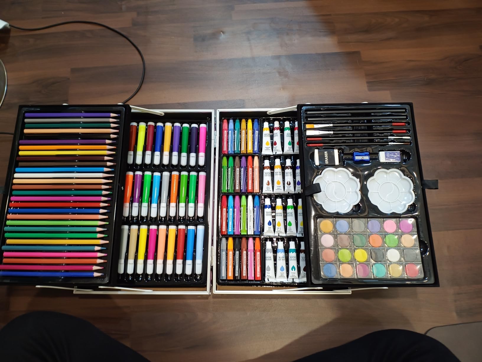 UOXOO 128 pieces Art Set, Portable Drawing Painting Art Supplies，Gifts ...