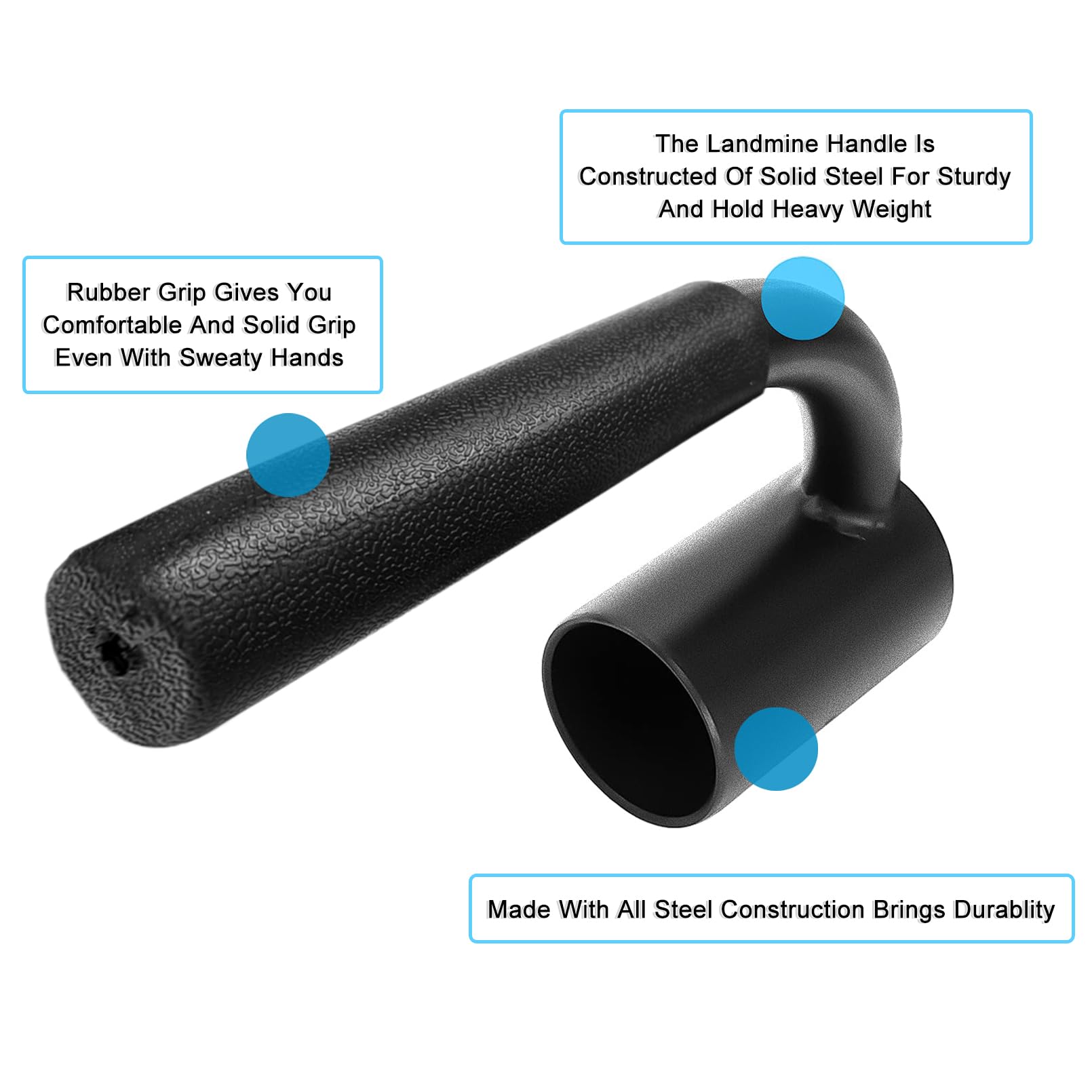 Snapklik.com : Single Arm Row, Solid Steel 1-Leg Landmine Handle ...