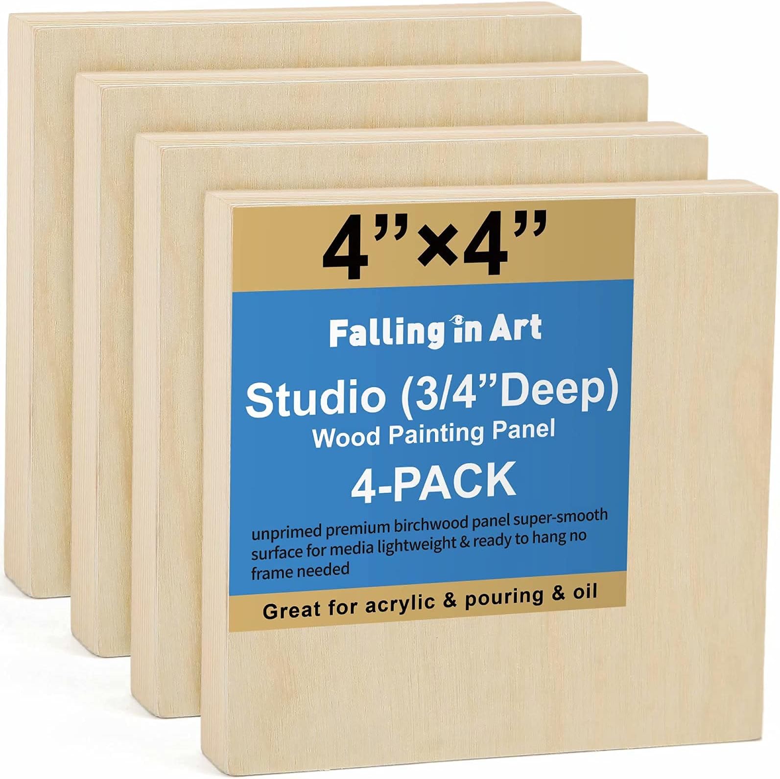 Amazon.com: Bright Creations 6 Pack Unfinished Wood Canvas Boards for ...