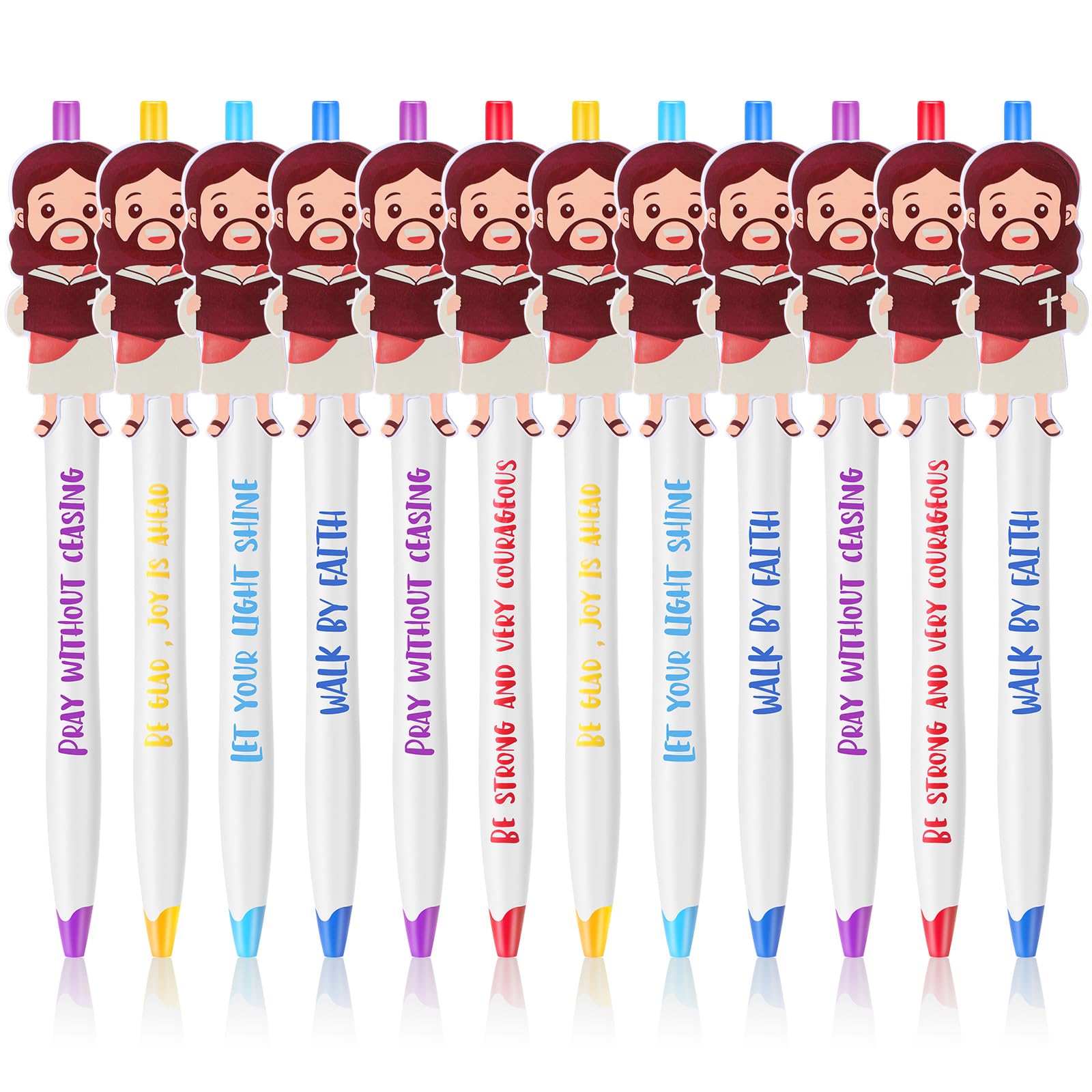 Snapklik.com : CroBlissful 12 Pcs Christian Jesus Pens Bulk, Bible ...
