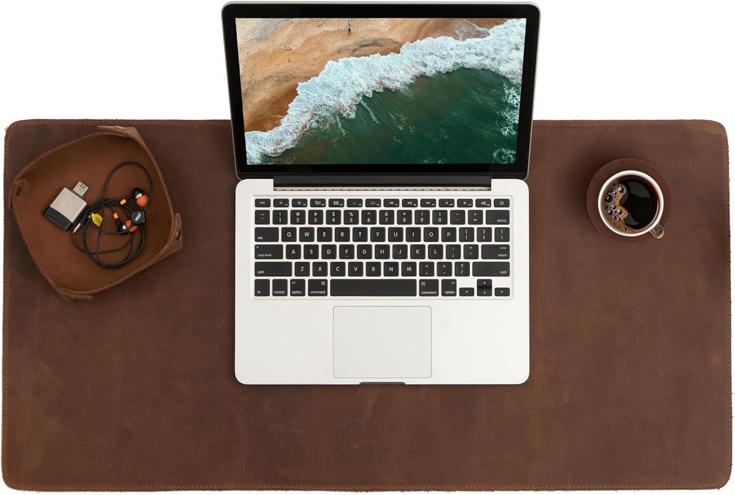 Amazon.com : Leather Desk Pad (Real) Leather Desk Mat Set (31x15) Large ...