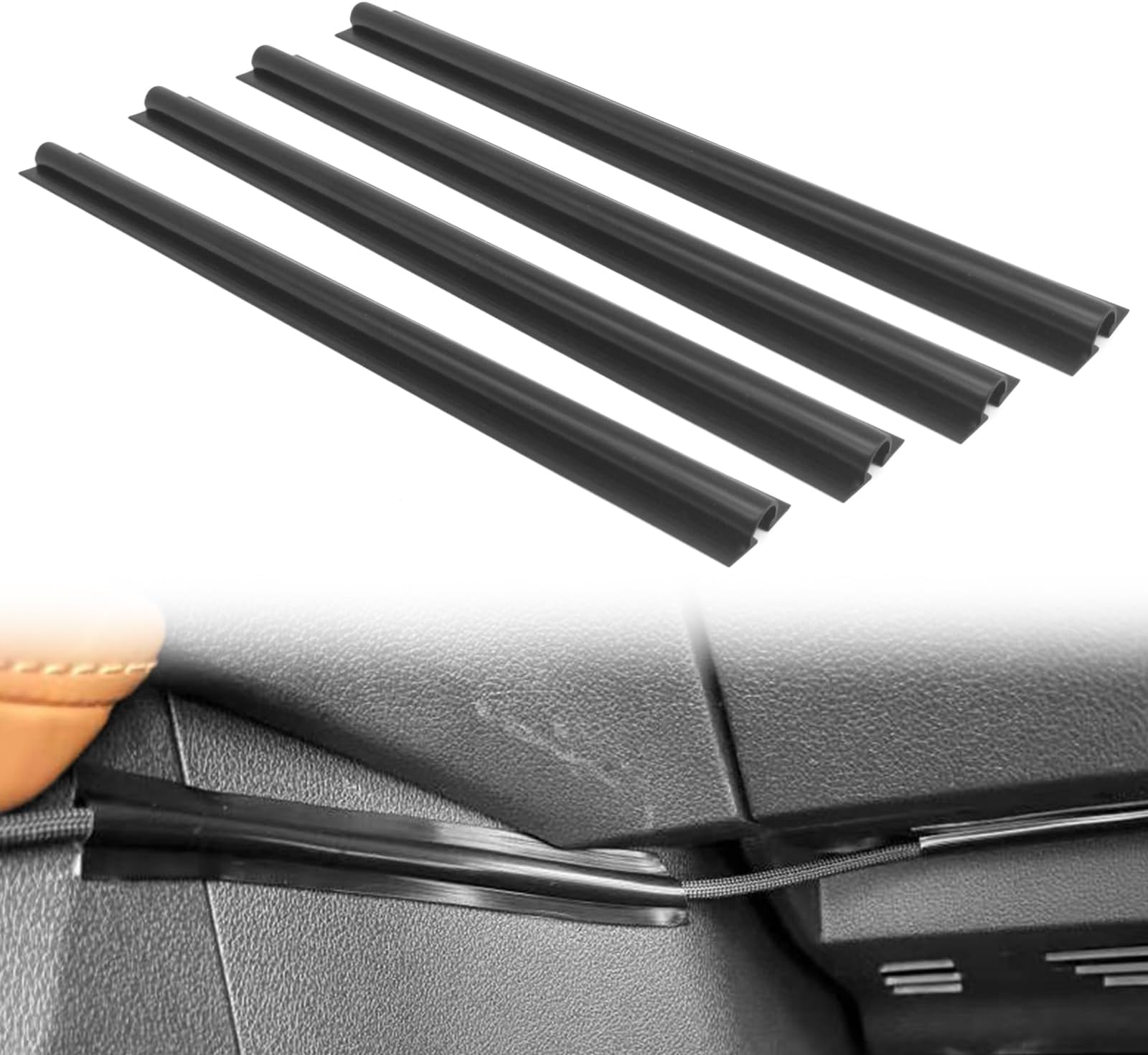 Amazon.com: 4PCS Car Concealed Wire Cover - PVC Auto Split Sleeving ...