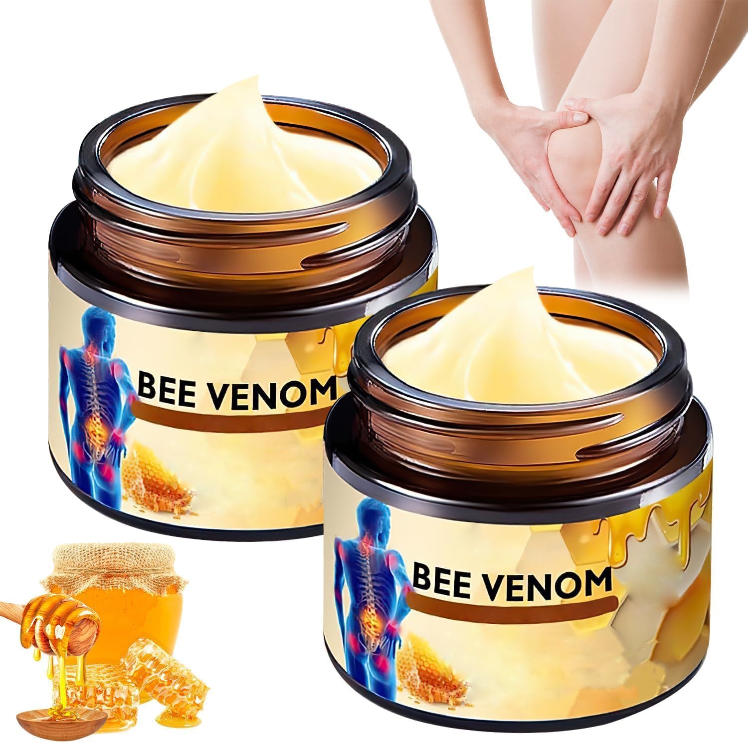 Amazon.com : 2Pcs Bee Venom Joint Cream,Bee Venom Advanced Joint and Bone Cream,Advanced ...