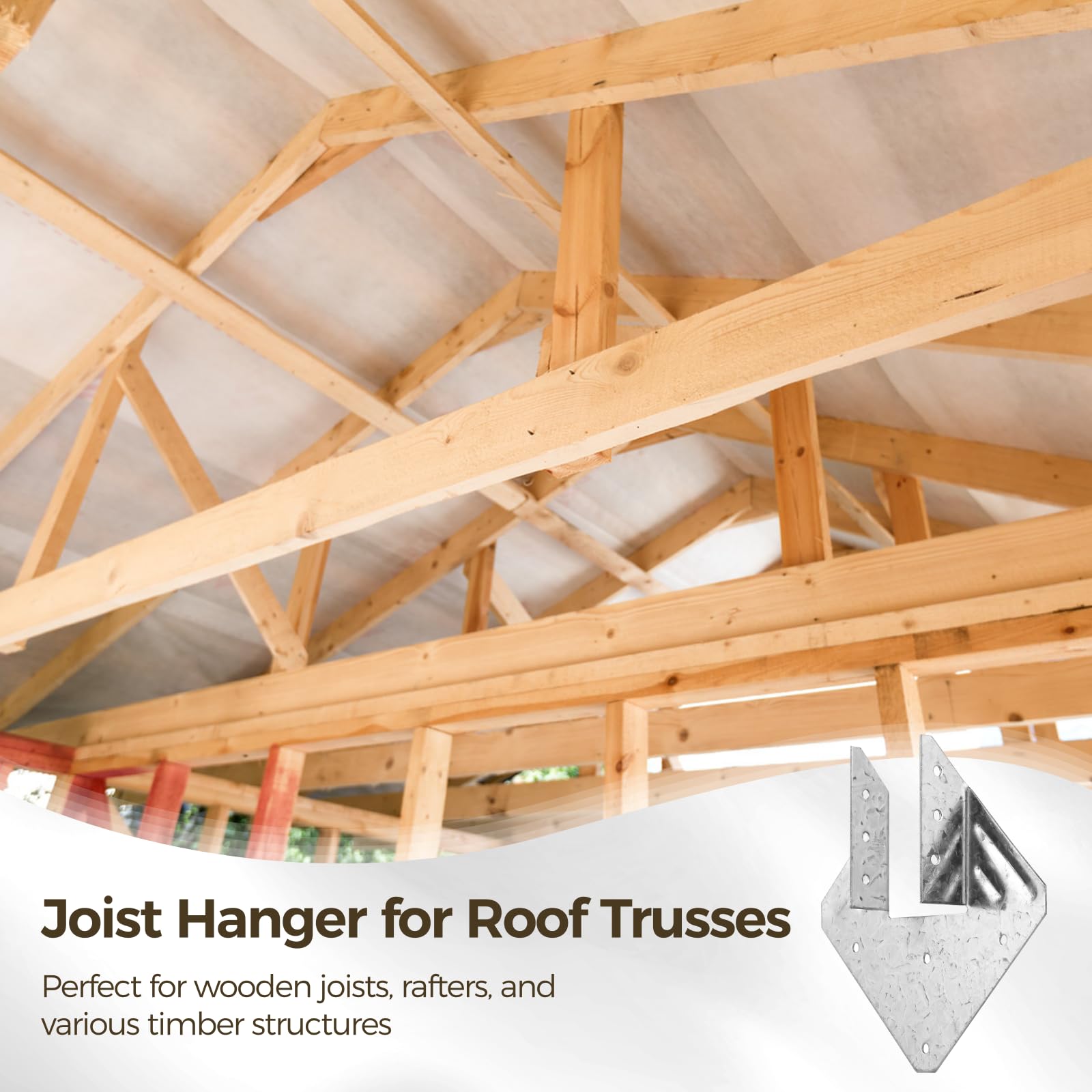Snapklik.com : 12 PCS 18-Gauge Hurricane Ties, Galvanized Steel Joist ...