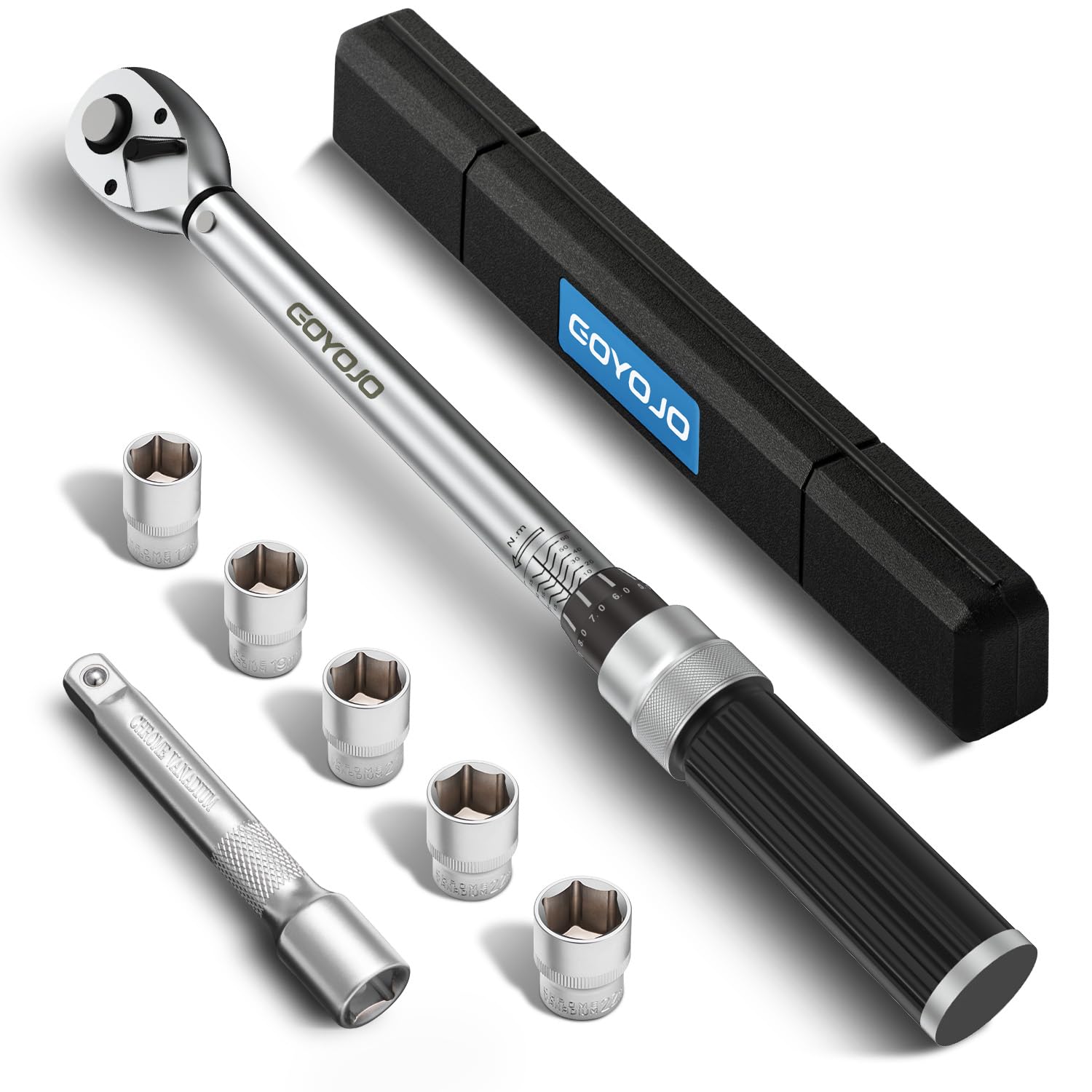 Snapklik.com : GOYOJO 1/2" Heavy-Duty Torque Wrench Set, 20-210 N.m