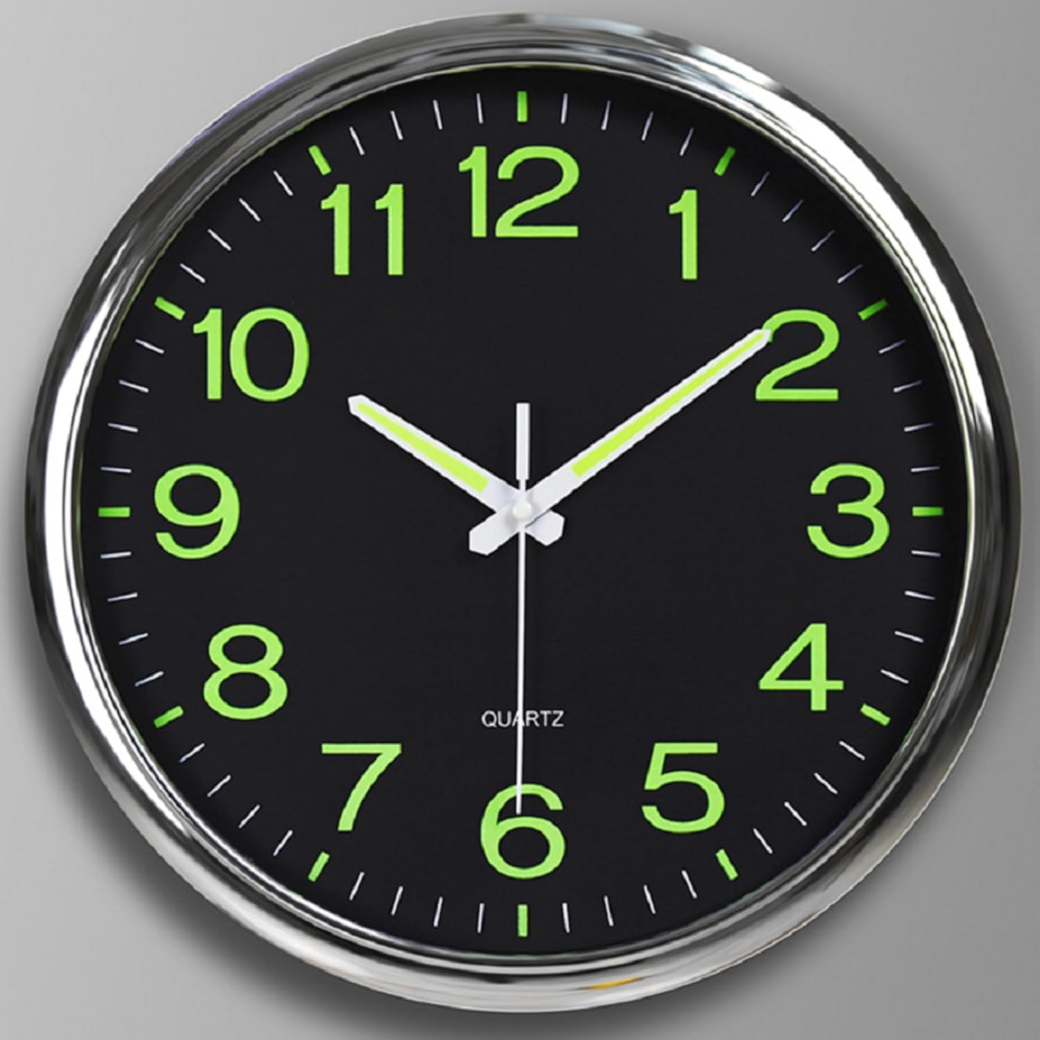 Amazon.com: BERGUF 12 Inch Night Light Wall Clock, Silent Non-Ticking ...