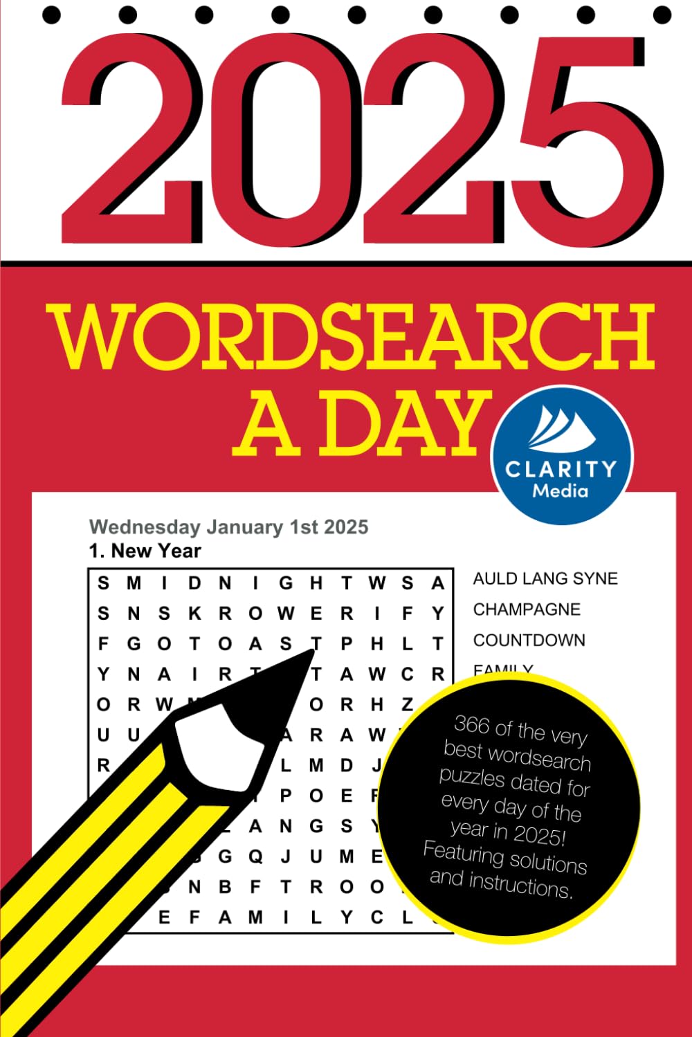 Wordsearch a Day 2025: Featuring 366 word search puzzles: Media ...