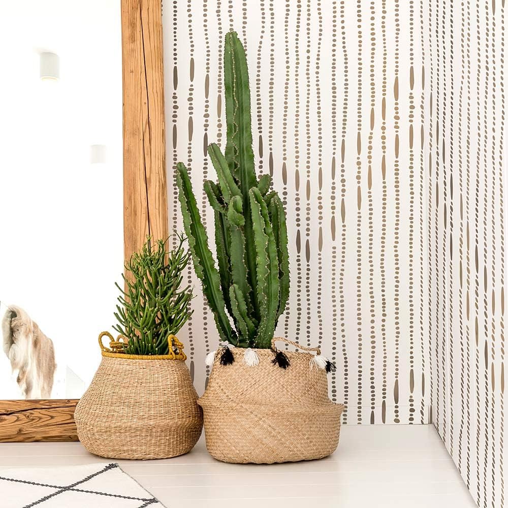 Amazon.com: Boho Beads Wall Stencil - Large Bohemian Wall Stencil ...