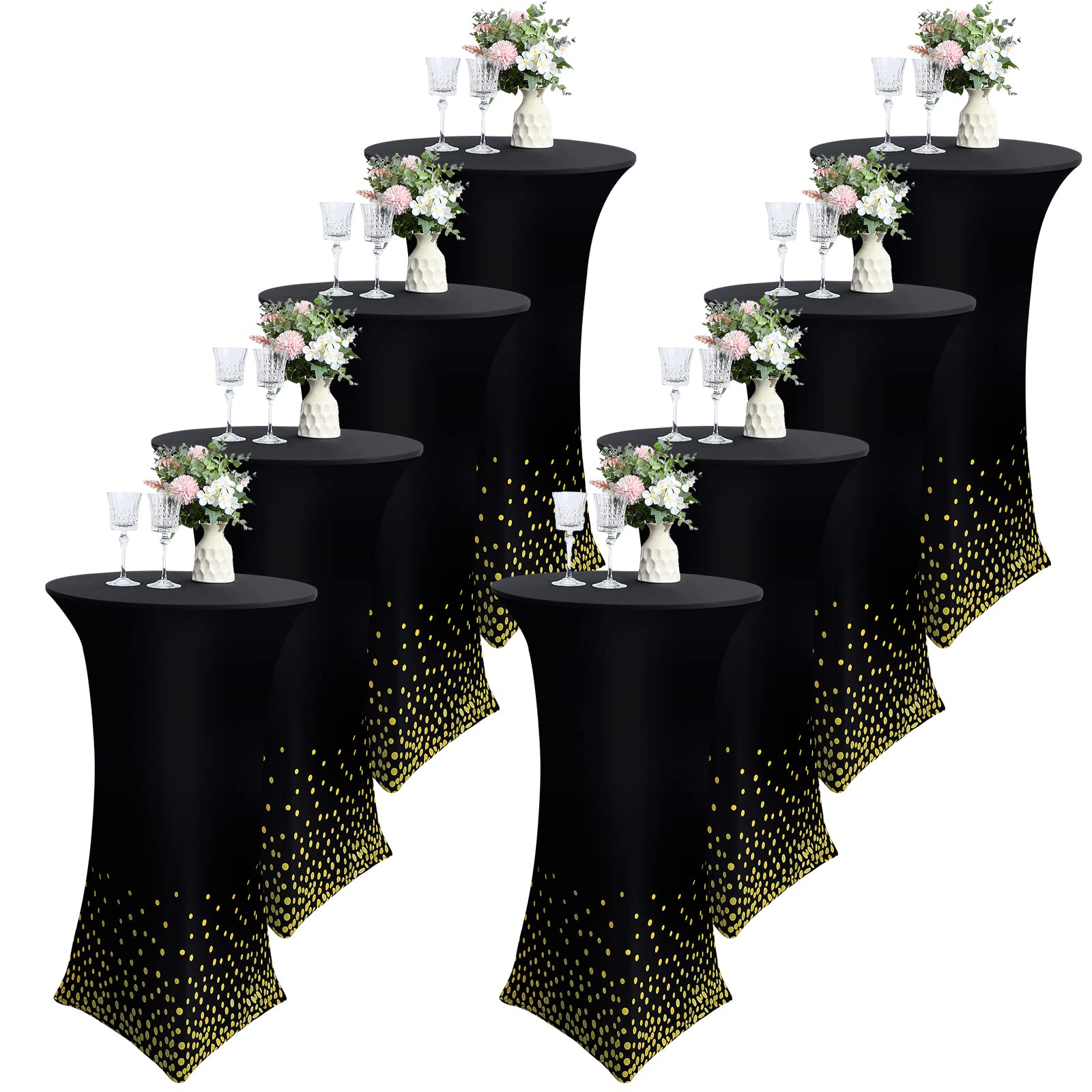 Amazon.com: 8 Packs 32 x 43 Inch Cocktail Spandex Tablecloths Cocktail ...