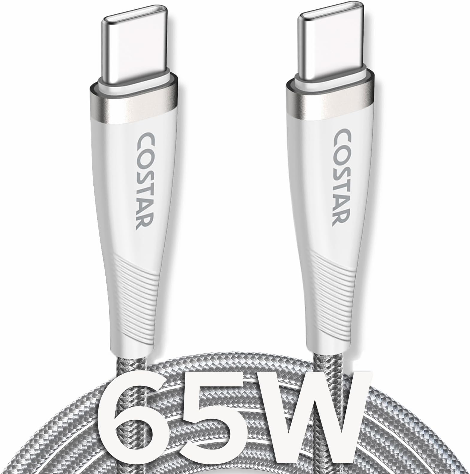 Amazon Brand - Solimo 65W Fast Charging Braided Type C to C Data Cable ...