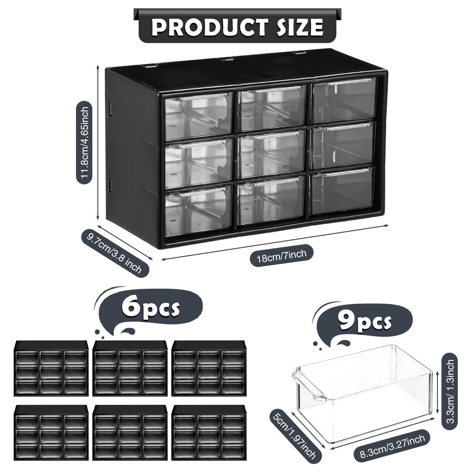 6 Pcs Mini Drawer Organizer Small Organizer with Drawers Plastic ...