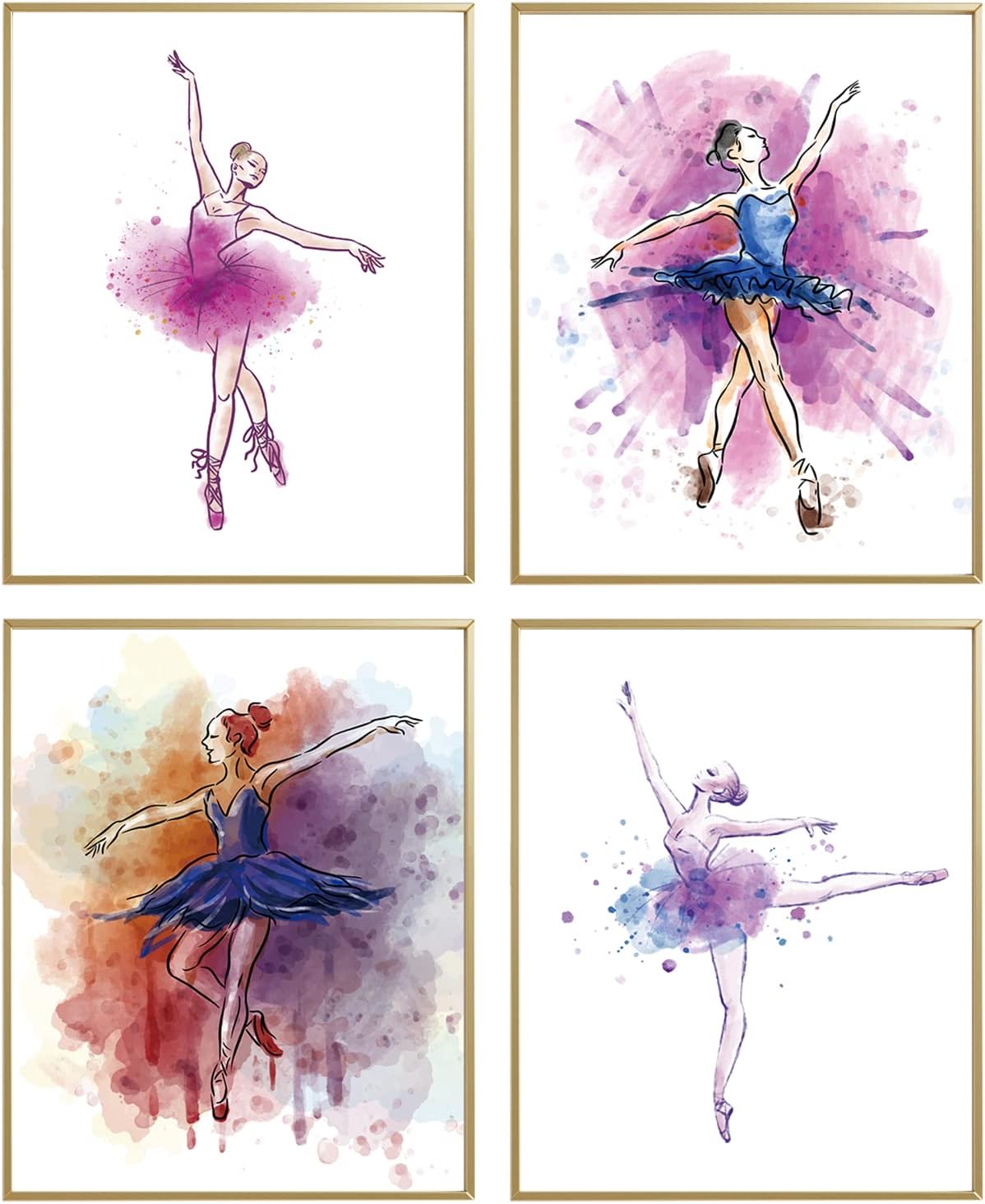 Amazon.com: MTL HOE Ballet Art Prints - Ballerina Wall Decor & Dancers ...