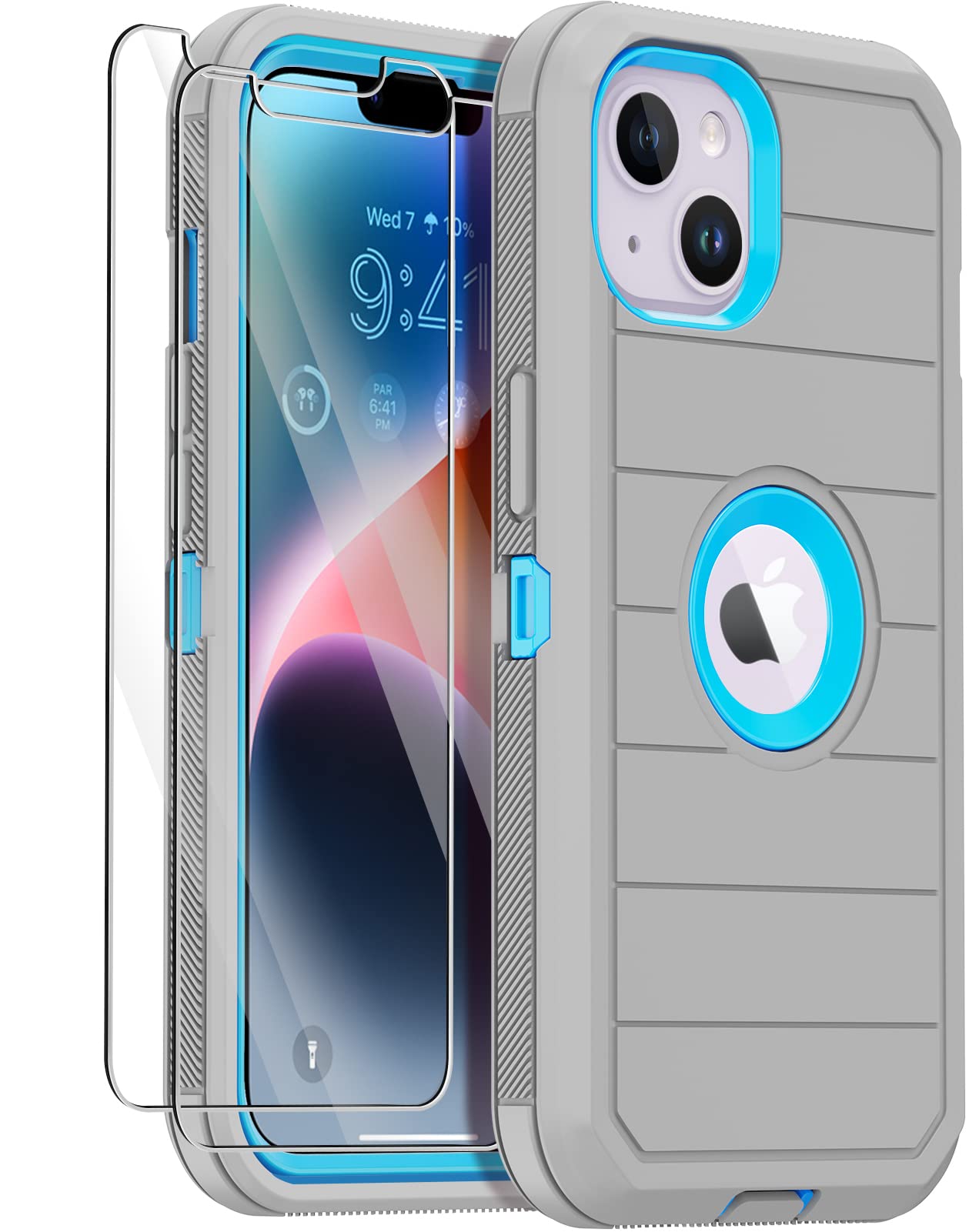 Amazon.com: Annymall for iPhone 14 Case with 2 Screen Protector,Full ...