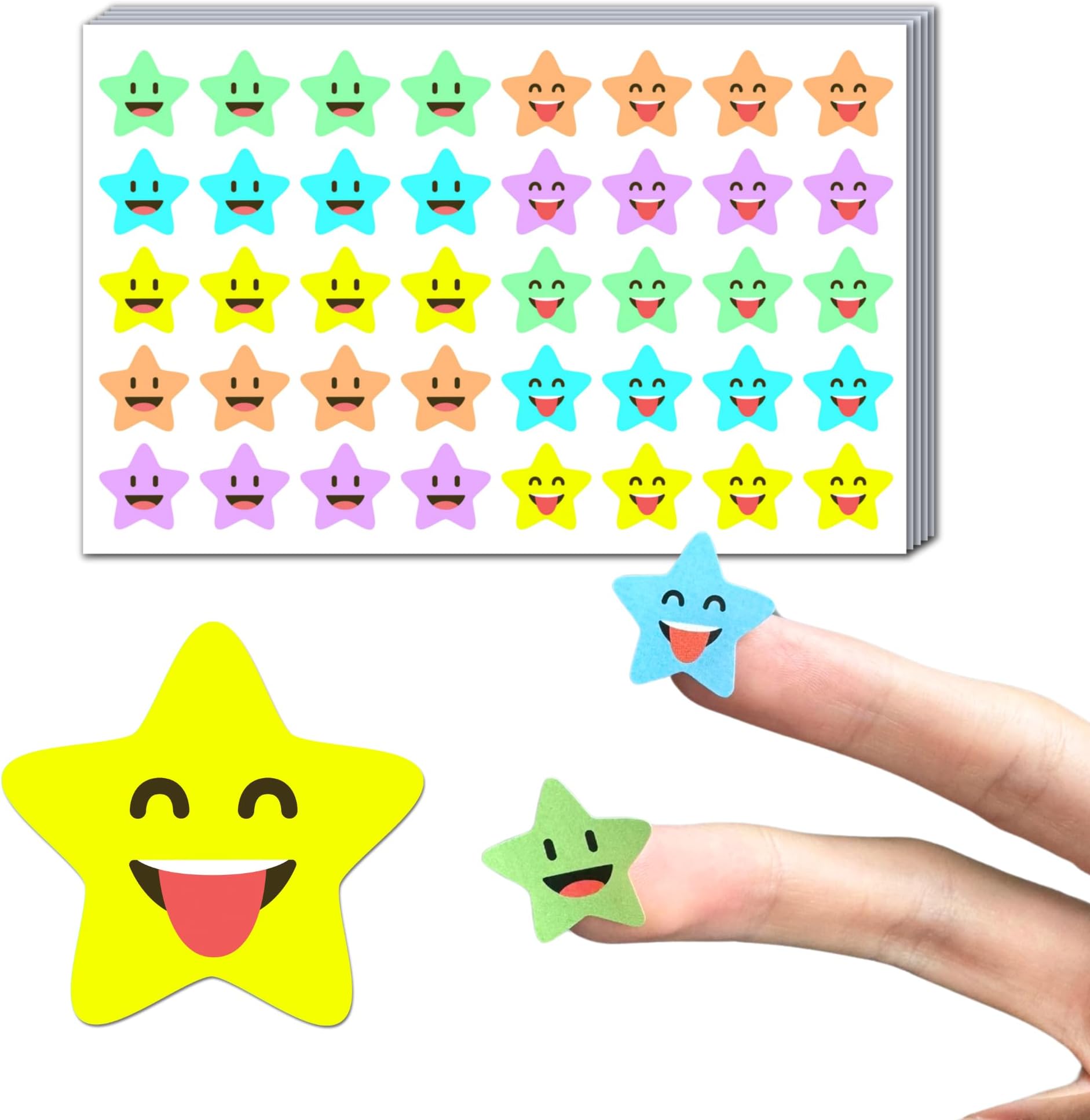 2400 Pièces Gommettes Smile Autocollant Enfant, 10 Feuilles Gommettes ...