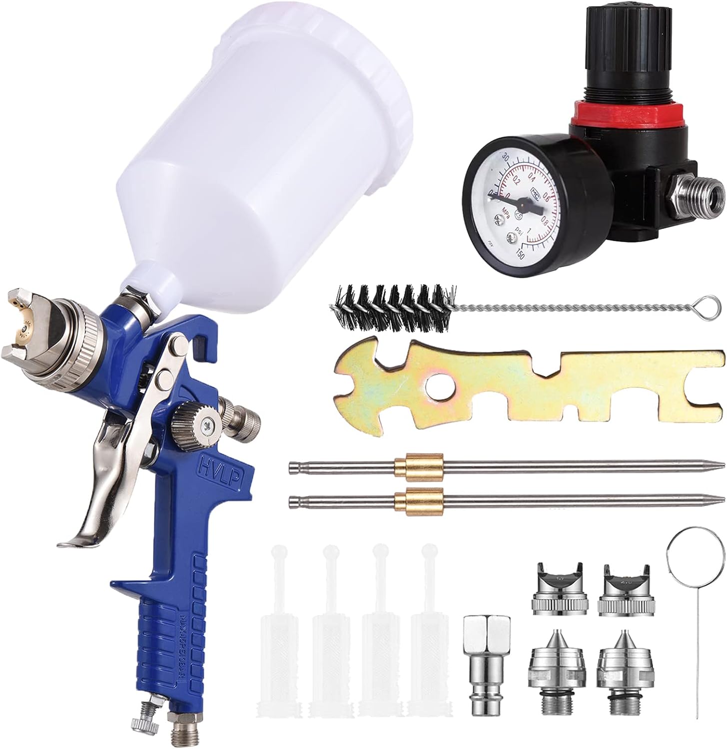 Amazon.com : Geevorks HVLP Spray Gun Paint Sprayer, Gravity Feed Air Spray Gun with 1.4/1.7/2mm ...