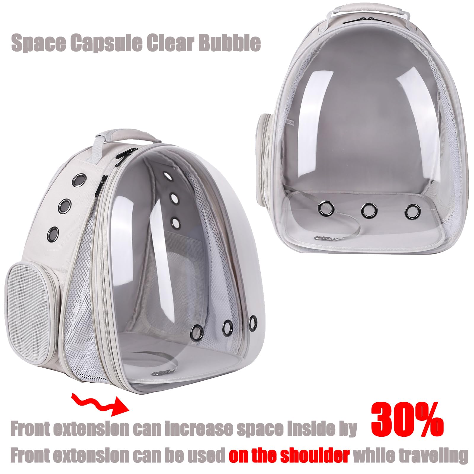 Snapklik.com : Front Expandable Cat Backpack, Fit Up To 20 Lbs, Space ...
