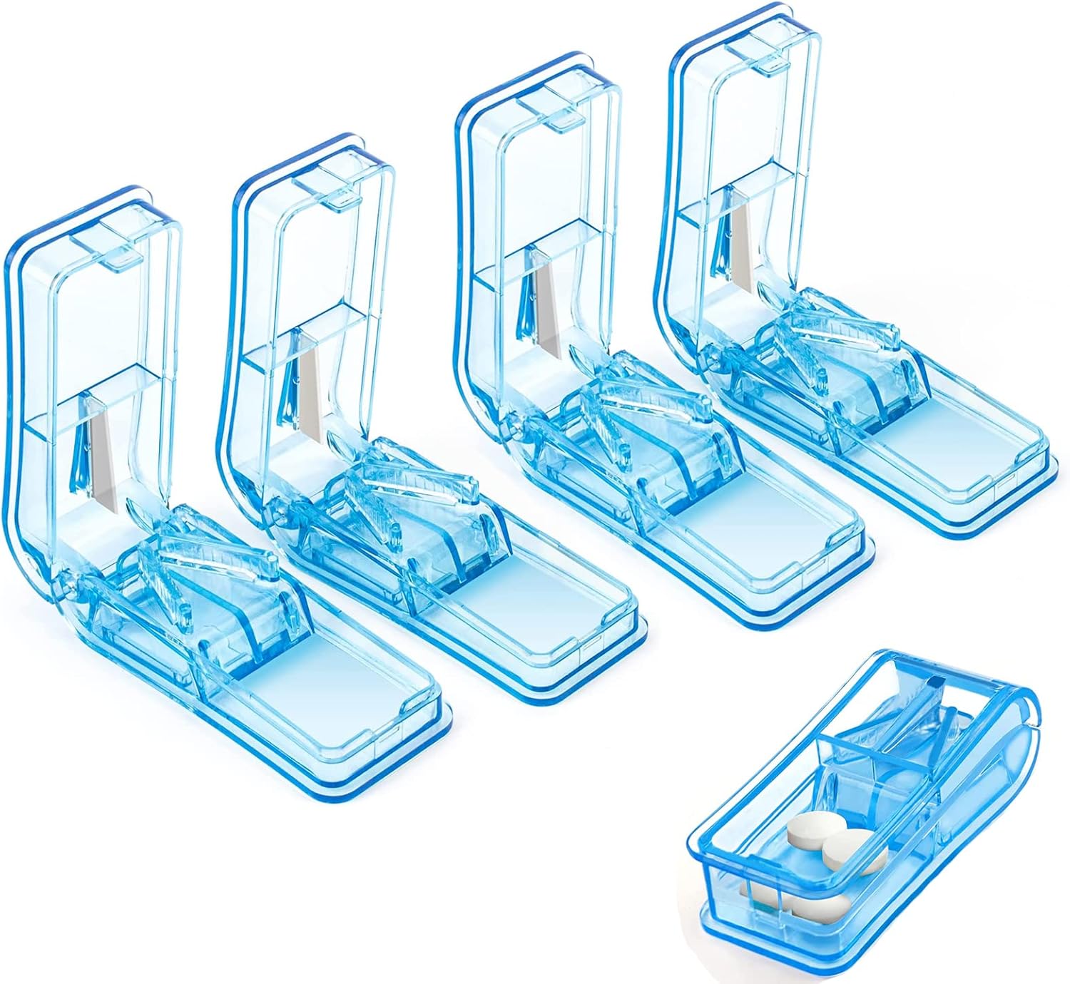 4 Pcs Pill Cutter, Pill Tablet Cutter for Small or Large Pills ...