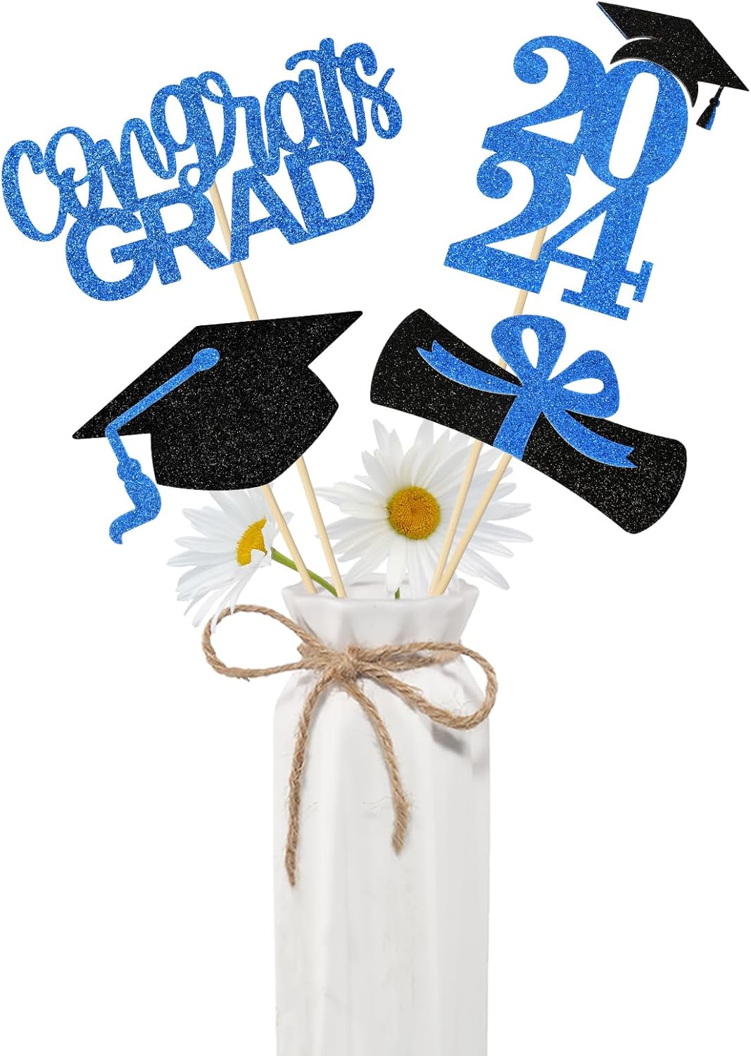 Amazon.com: 16 PCS 2024 Graduation Centerpiece Sticks Double Sided ...