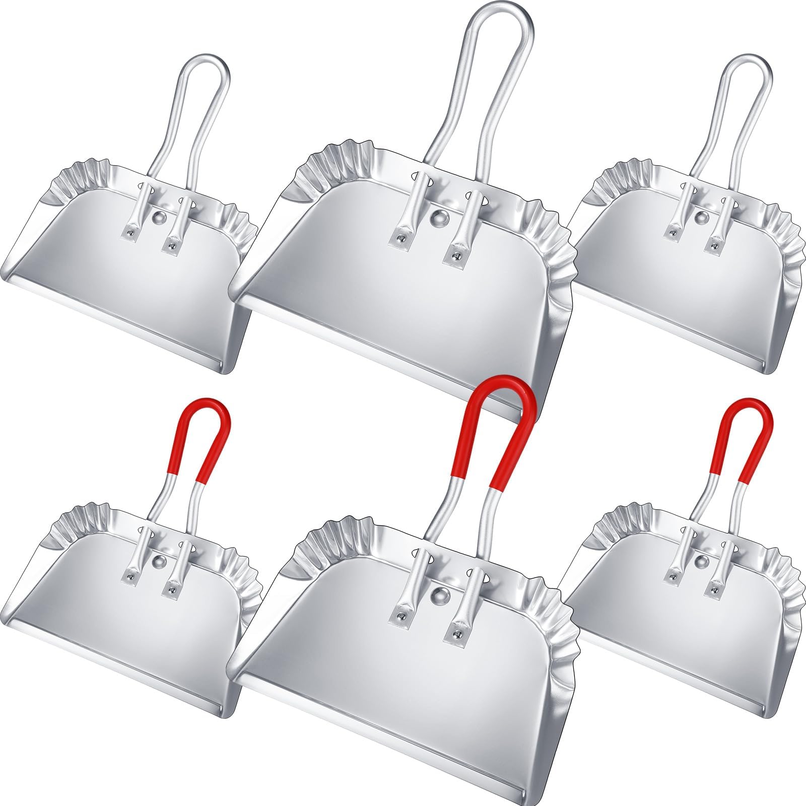 Amazon.com: Mumufy 6 Pcs Heavy Duty Aluminum Dustpan 17 Inch Large ...