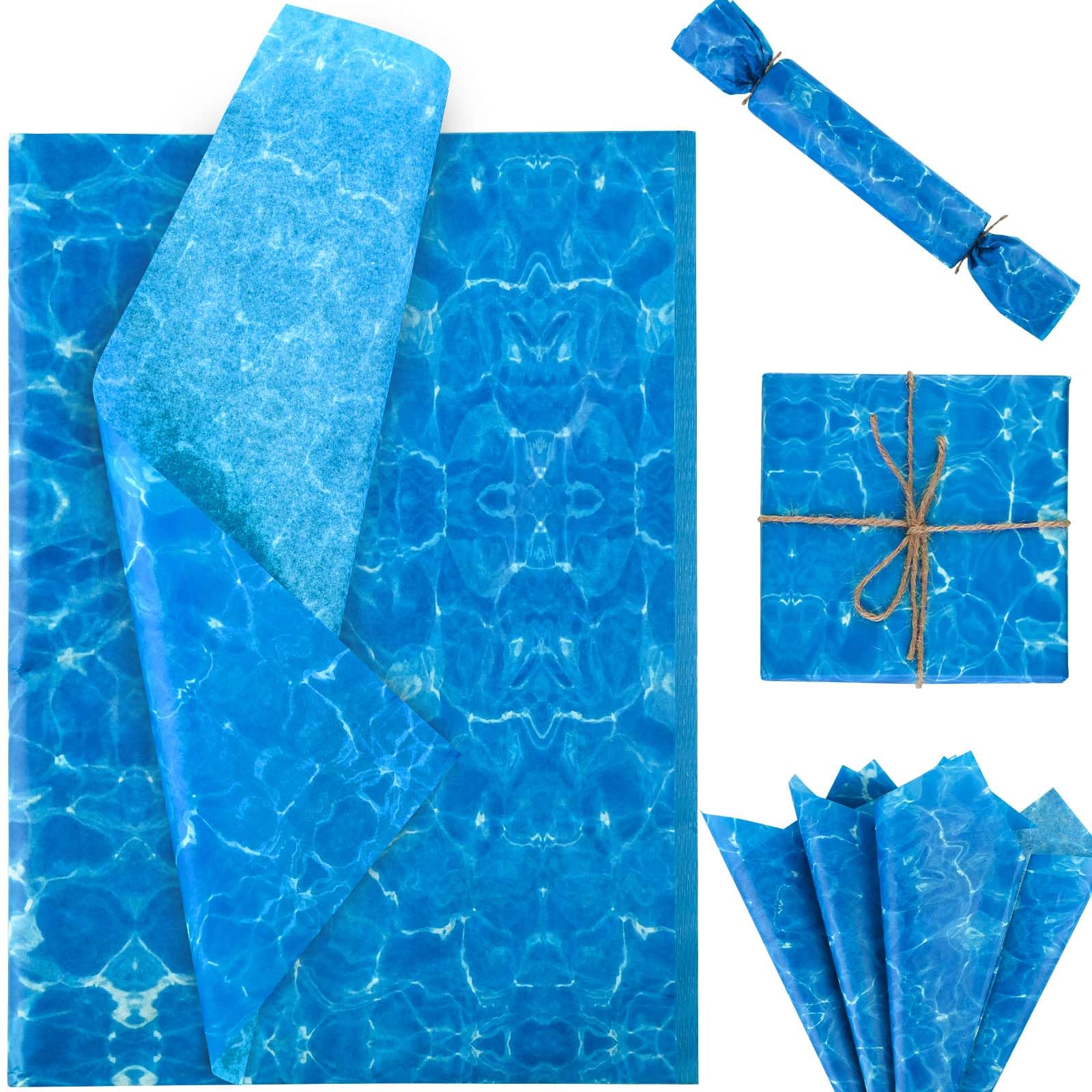 Amazon.com: 100 Sheets Ocean Waves Tissue Paper, 19.6x13.7 inch Sea ...