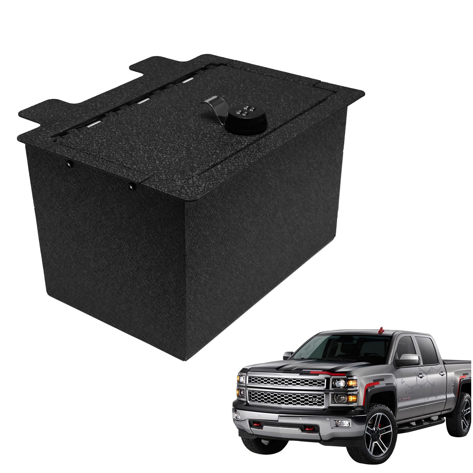 Center Console Gun Safe Compatible with Chevy Silverado 1500 / GMC ...