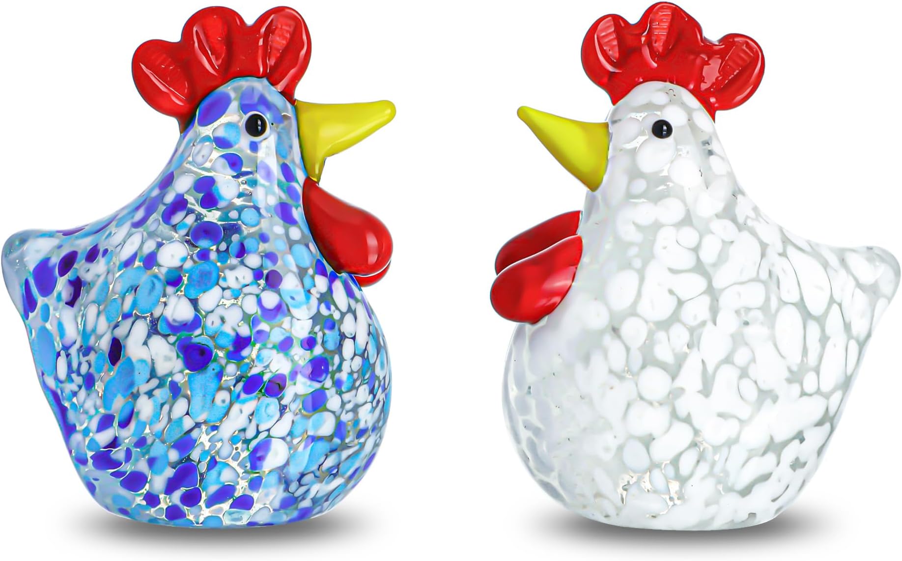 Amazon.com: ZOOCRAFT Whimsical Glass Chicken Figurine - A Playful ...