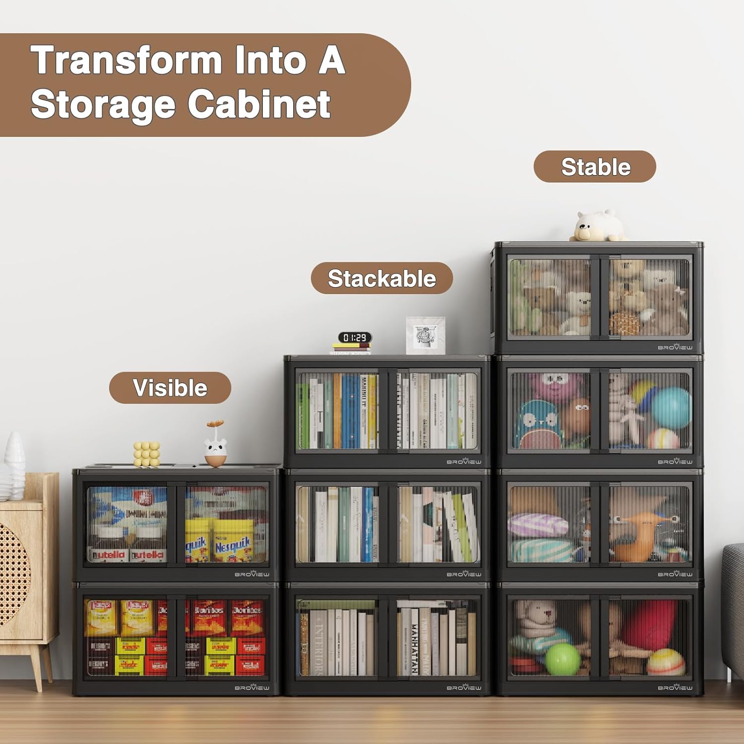 BROVIEW V5 – Contenedores de almacenamiento de plástico de 100 galones ...