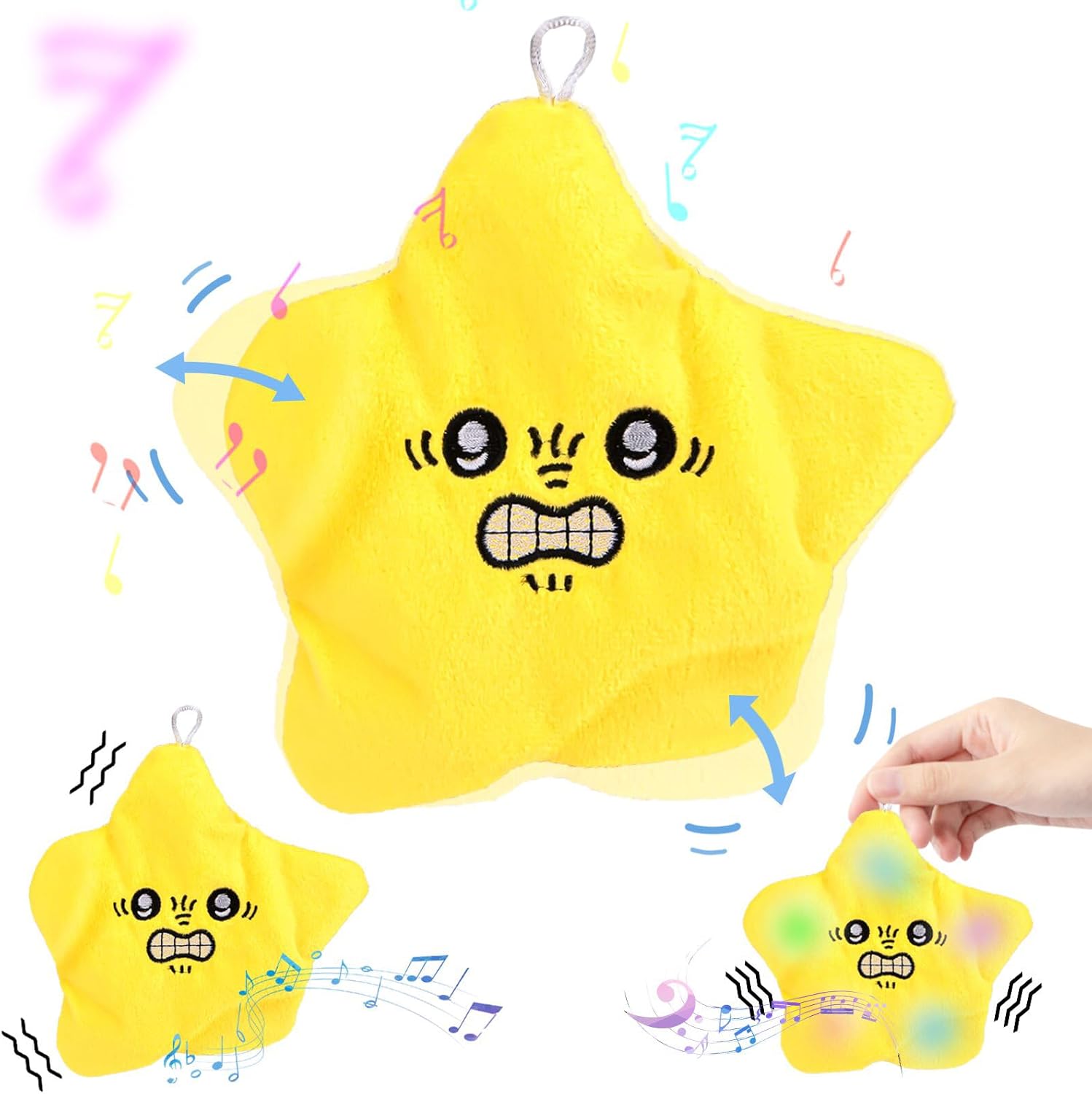 Vibbang Angry Star Plush, Angry Star Face, Angry Starfish Toy, Moving ...