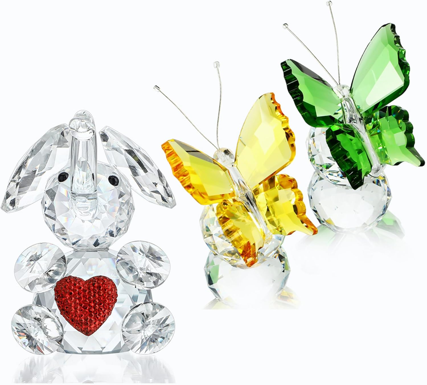 Amazon.com: H&D HYALINE & DORA Handmade Crystal Animals Figurine Decor ...