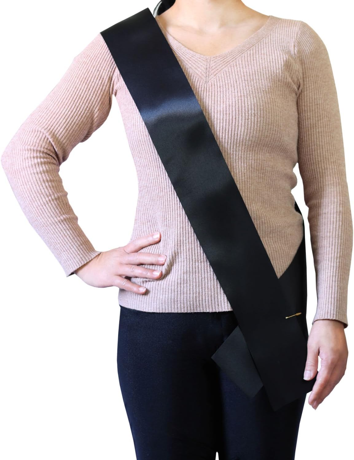 Amazon.com: FENDOLE 6 Pack Black Blank Sash,Plain Satin Sashes,Sashes for Pageants,DIY Sashes ...