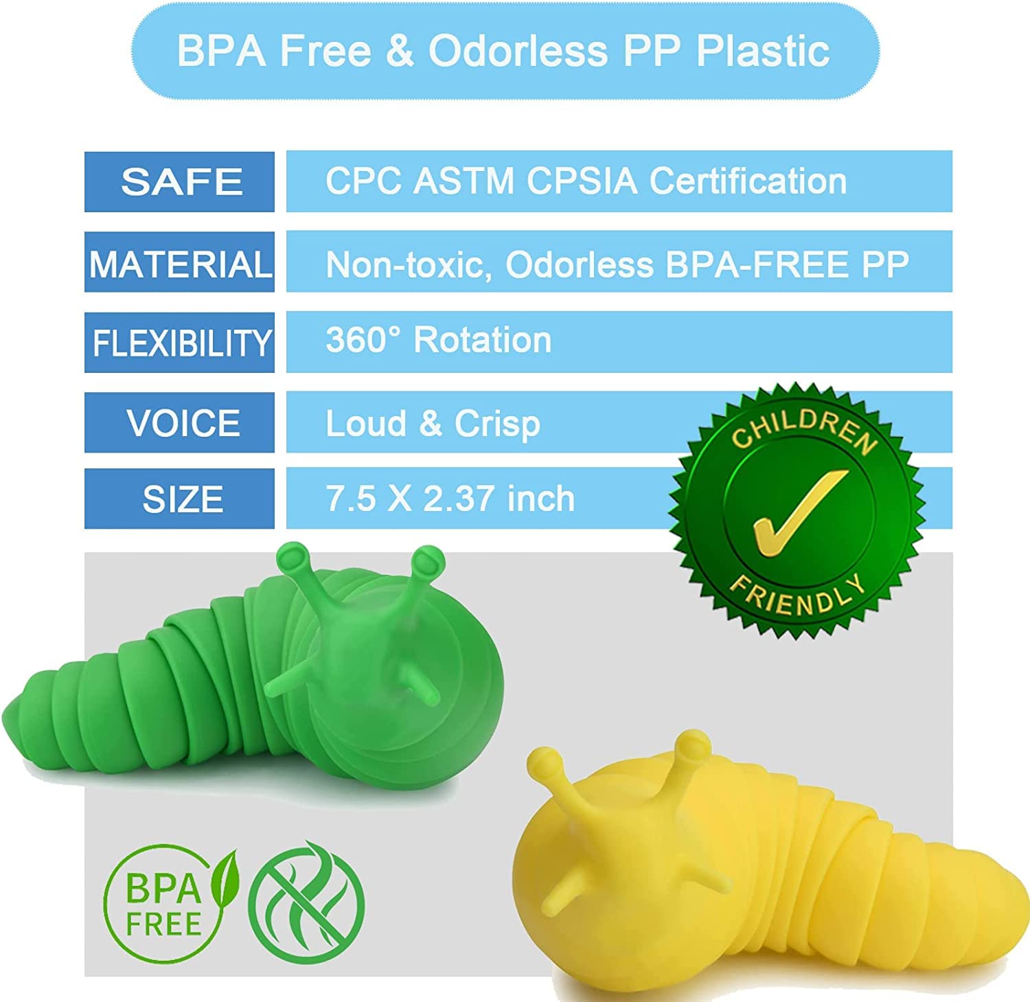 IFiwin Fidget Slug Toys, Sensory Slug Fidget Bulk Toys for Autistic ...