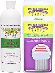 Amazon.com: My Hair Helpers 16oz Dimethicone Oil for Head Lice and Two ...