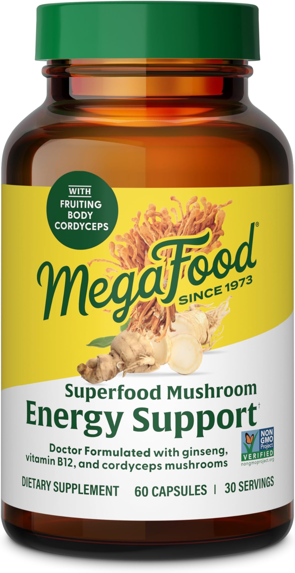 Amazon.com: MegaFood Superfood Mushroom Energy Support - Cordyceps ...