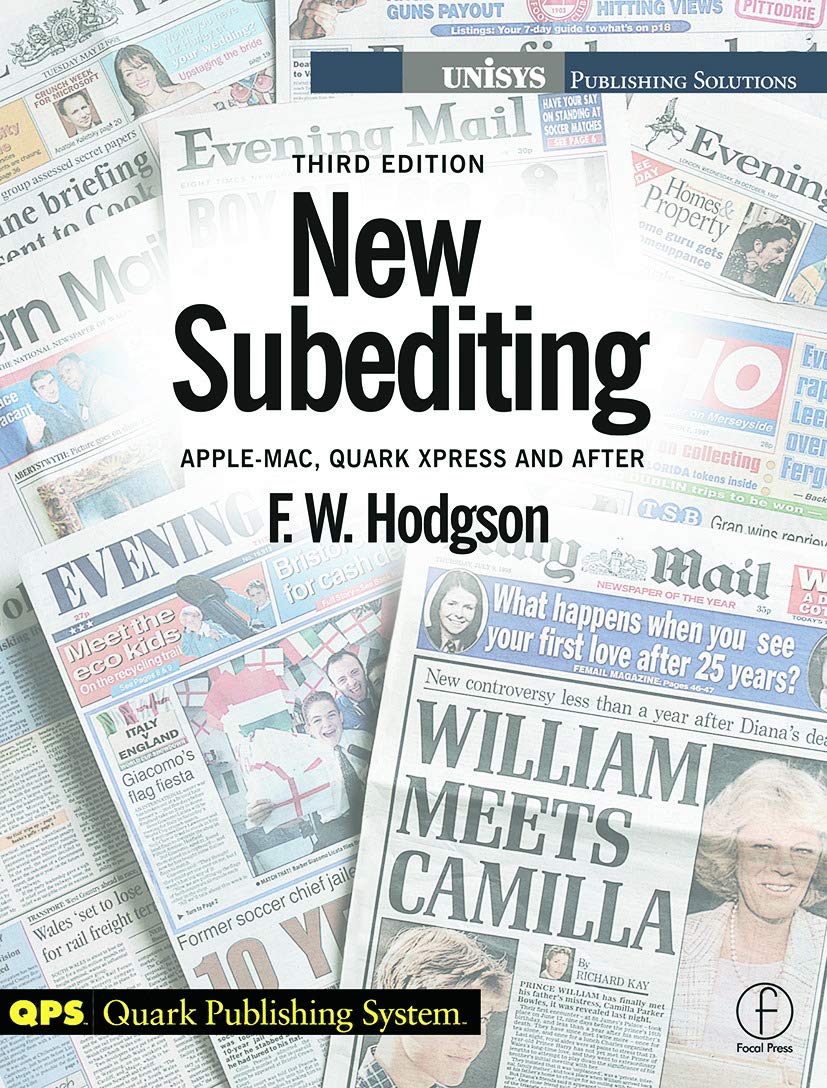 New Subediting (Media Manuals Ser): Hodgson, F W: 9780240515342: Amazon ...