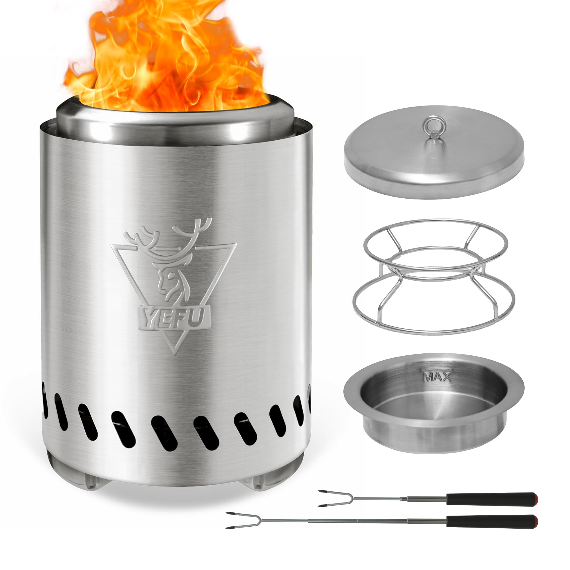 Snapklik.com : YEFU Smokeless Tabletop Fire Pit, Indoor Outdoor Table ...