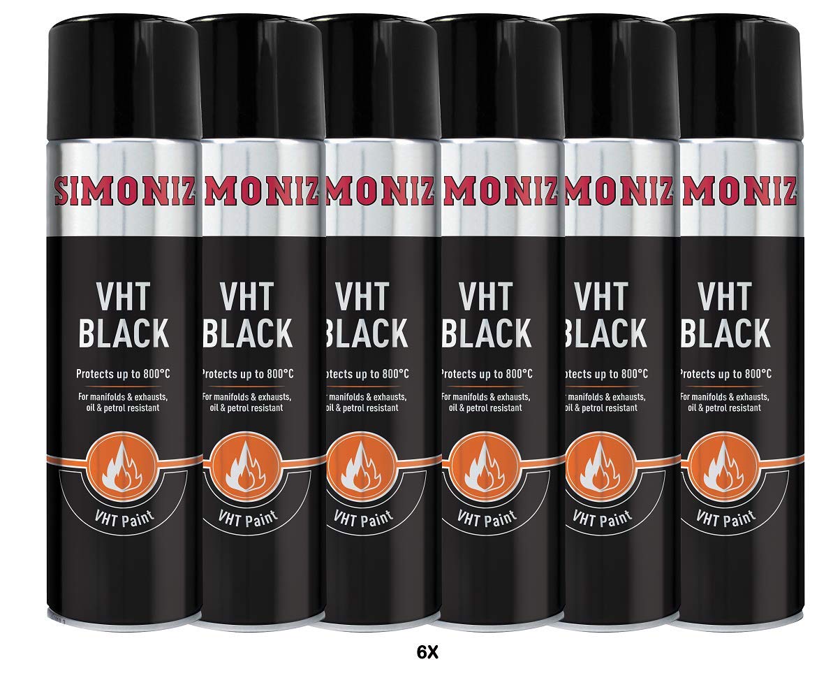 SIMONIZ Black VHT Spray Paint 6x 500ml : Amazon.co.uk: Automotive