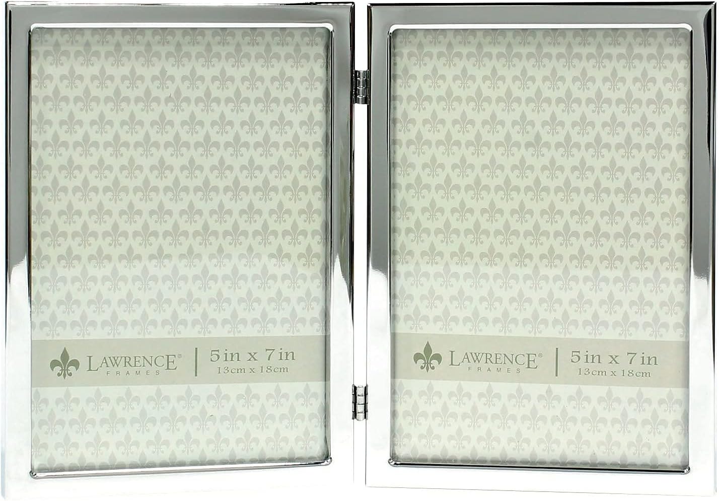 Amazon.com - 5x7 Hinged Double Cast Metal Picture Frames, Silver Rope ...