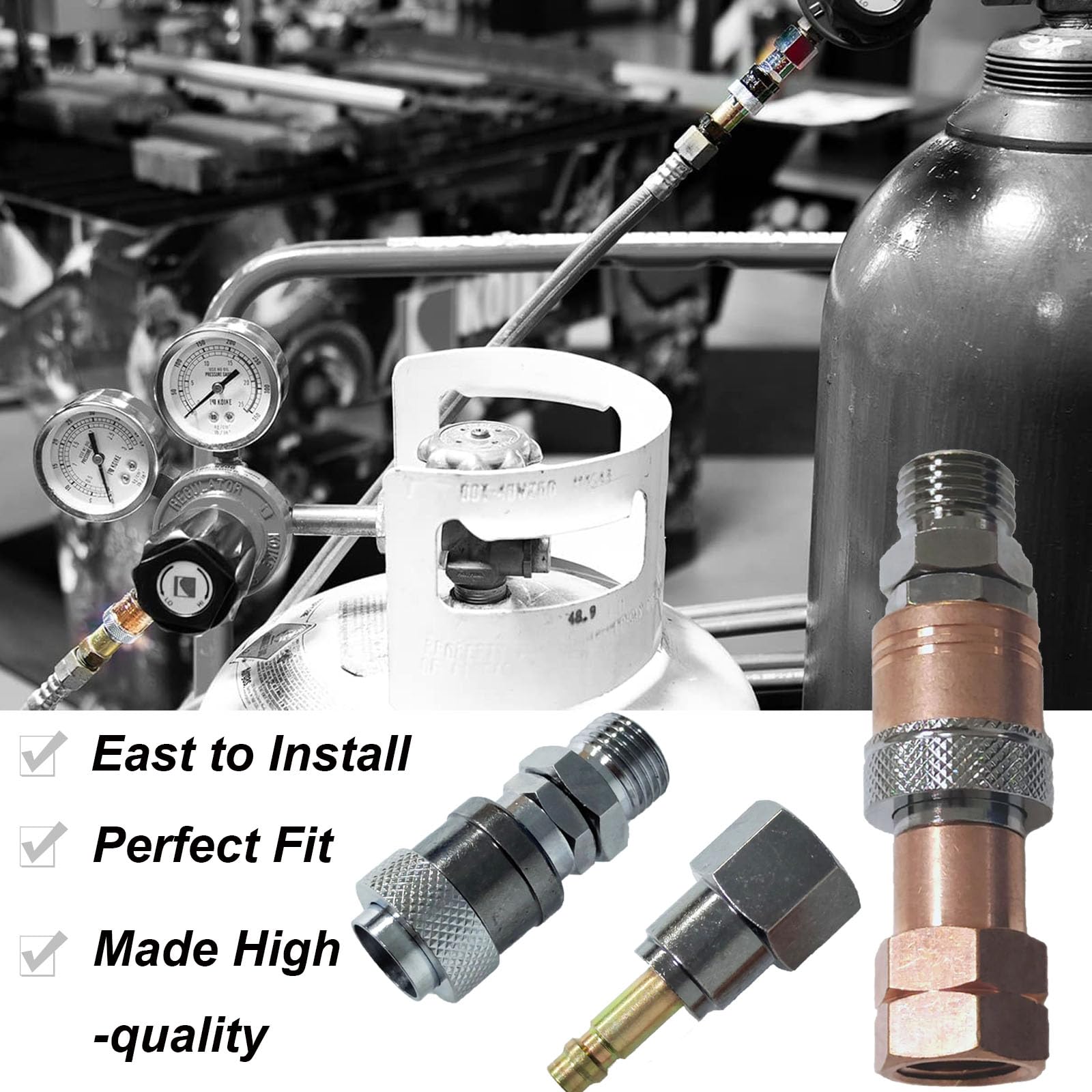 Torch Kit Hose Quick Connect Fittings Upgraded Oxy Acetylene Quick ...