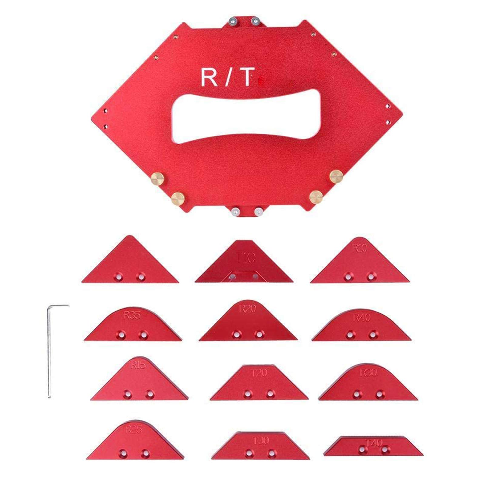 Buy JOJOCY 14 PCS Router Table Corner Jig Radius Chamfer Templates Kit ...