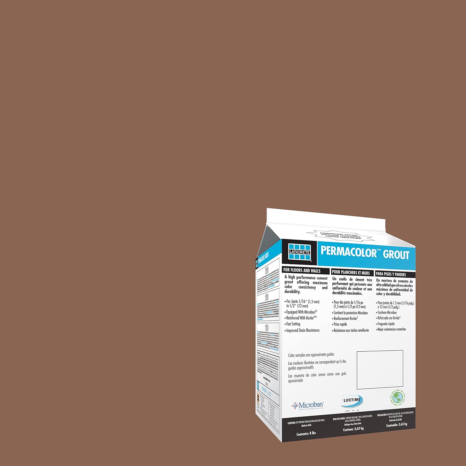 LATICRETE PERMACOLOR Grout Terra Cotta 8LB - - Amazon.com